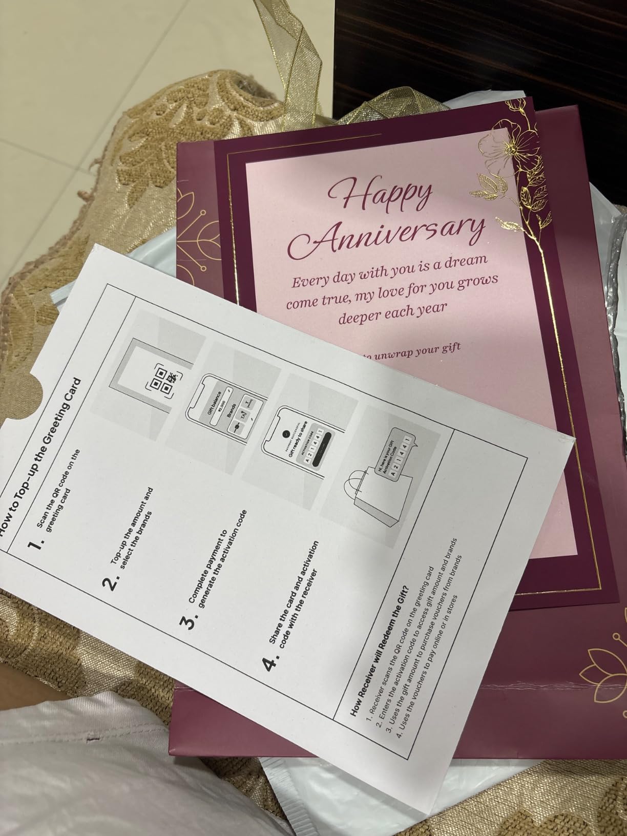 Hubble Gifts Anniversary Card with Digital Gift Voucher for Husband ...