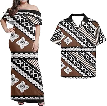 Amazon.com: Srengjodk Polynesian Tribal Matching Outfits Couple Hawaii ...