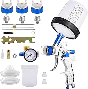 Amazon.com : HVLP Air Spray Gun with Paint Mixing Quick Cup,Paint Guns ...