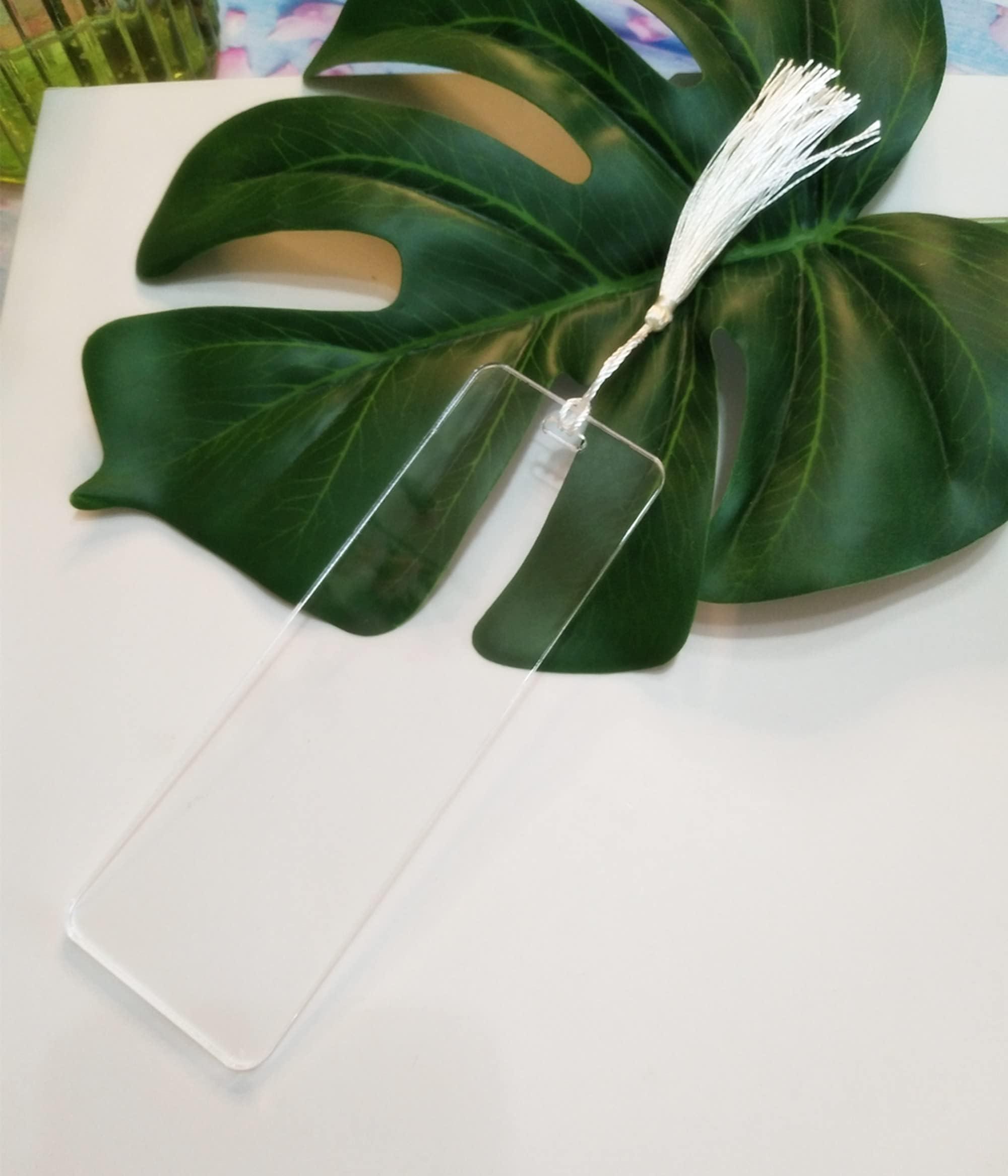 Amazon.com : 10pcs Banks Acrylic Bookmark Set, Blank Sheets with ...