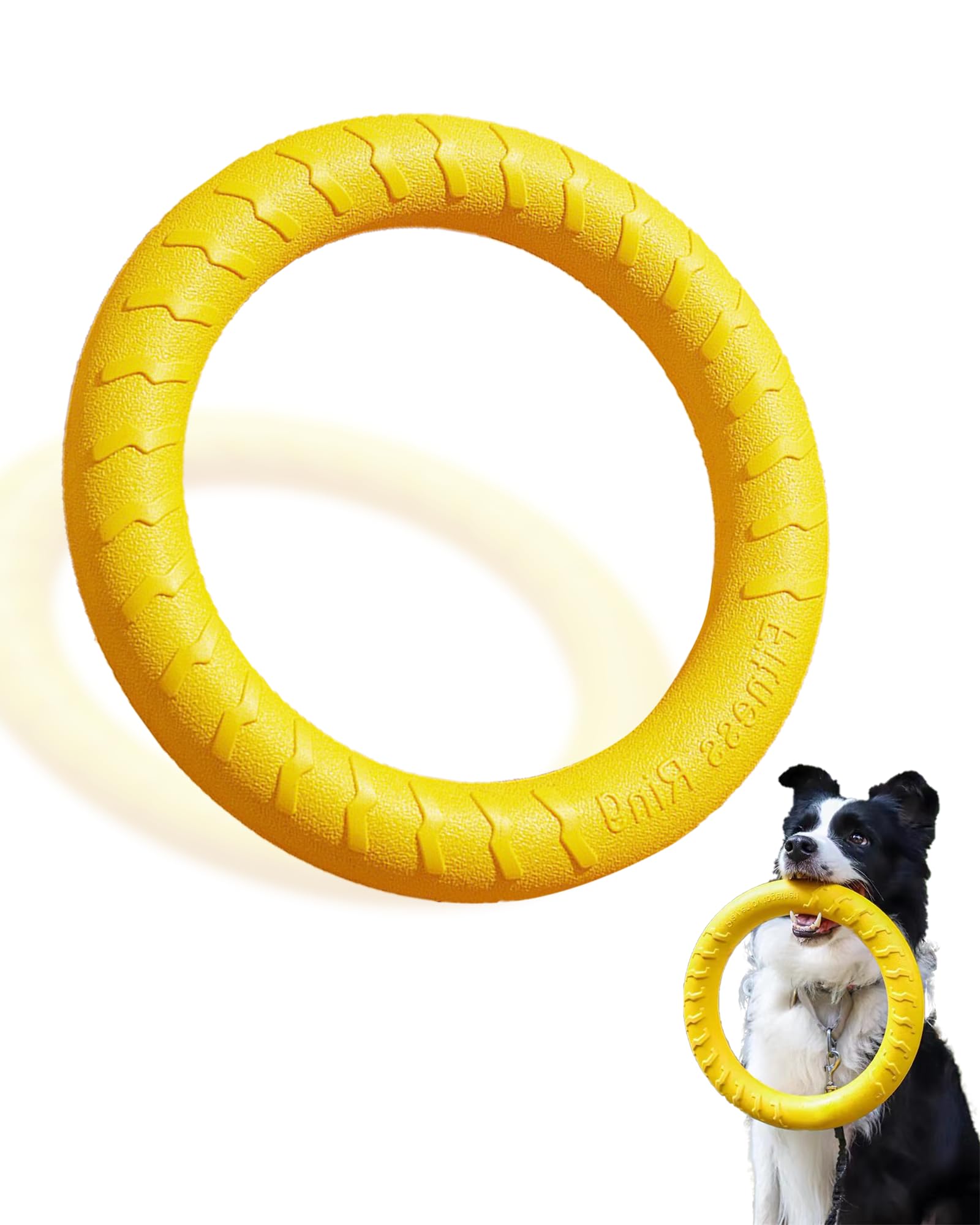 Pet Supplies : JONGLYEE Dog Toys for Aggressive Chewers,Flying Ring for ...