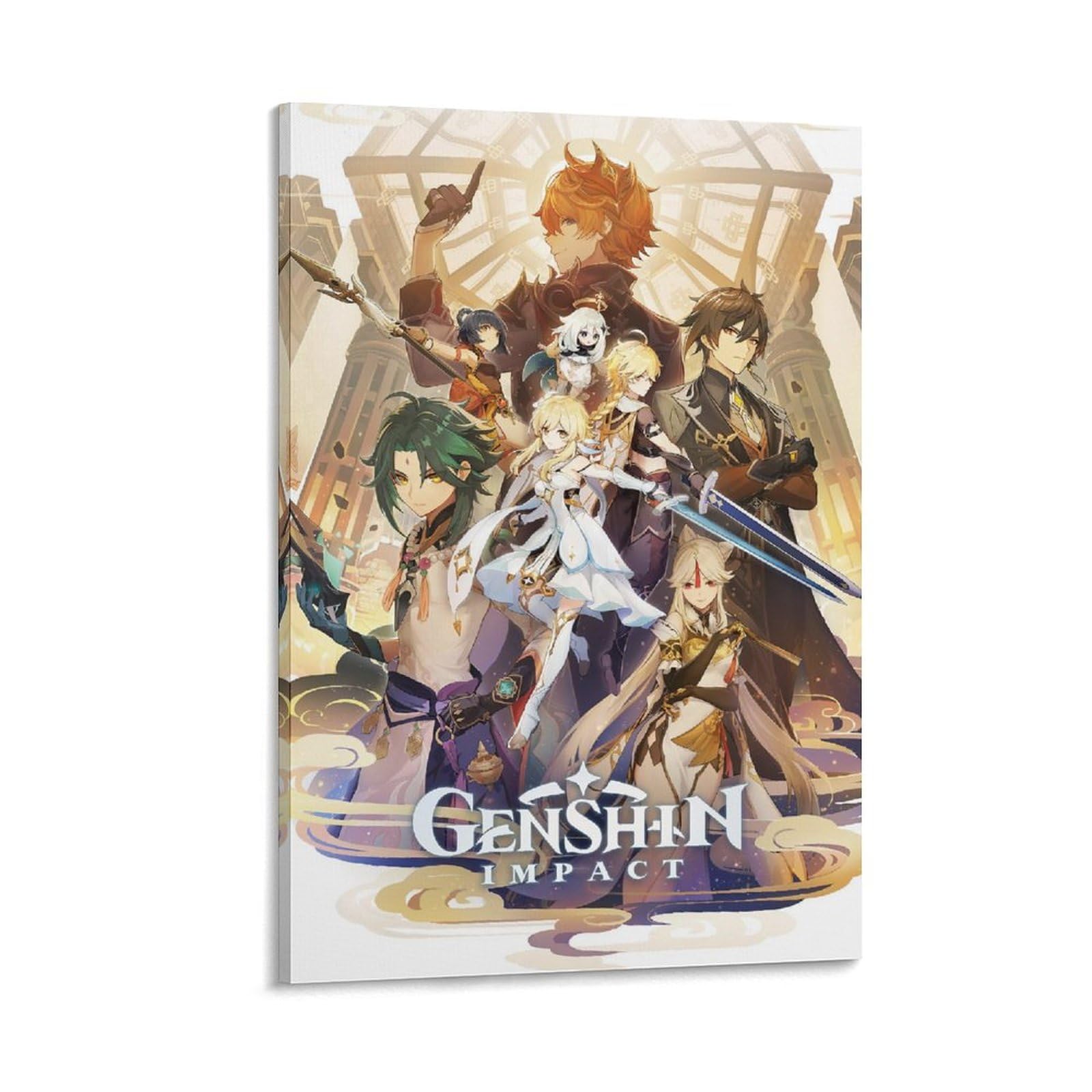 Amazon.com: Genshin Impact Poster Anime Posters for Game Room Canvas ...