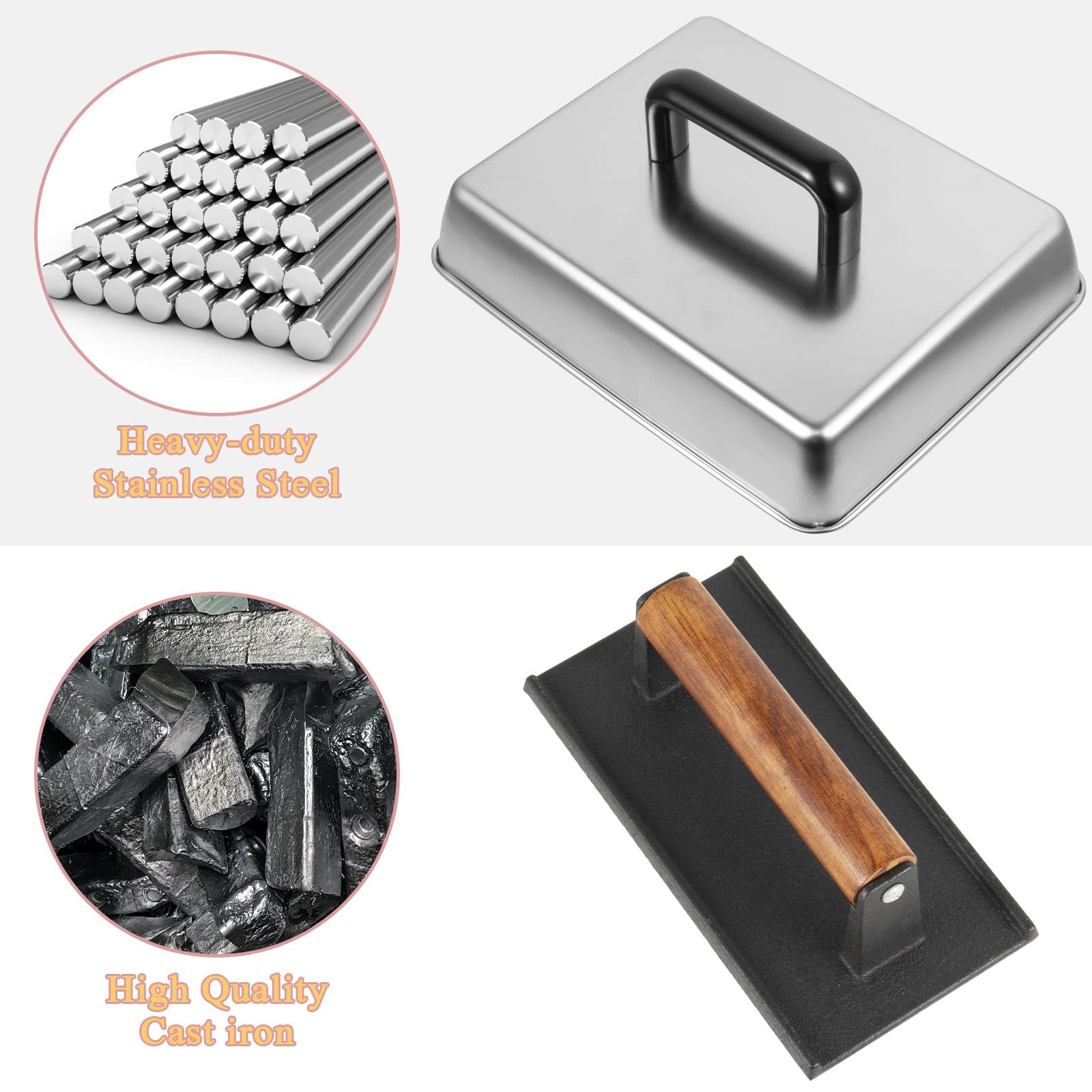 Snapklik.com : 14 Inch Rectangular Melting Dome & Grill Press Kit For ...