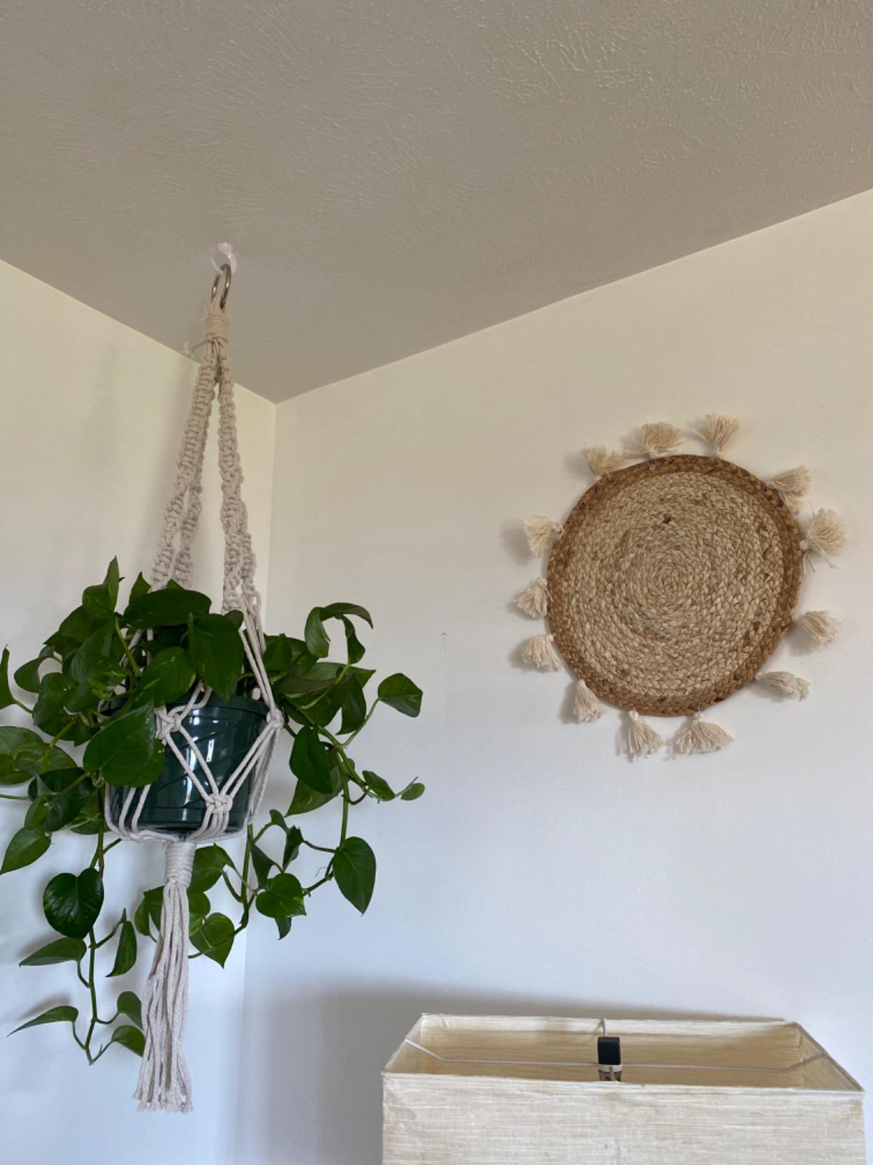 Amazon.com: IOWER Boho Wall Decor Circle Wall Decor Basket Macrame Wall ...