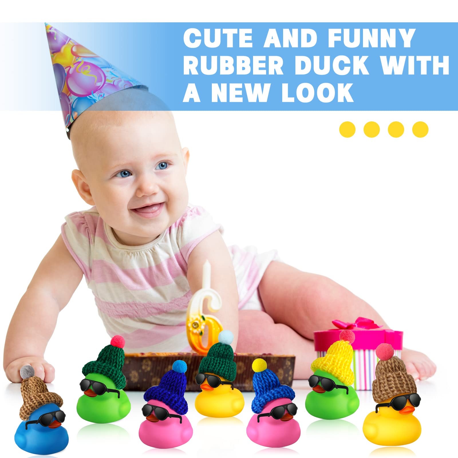 Snapklik.com : Chivao 12 Pcs Mini Rubber Ducks