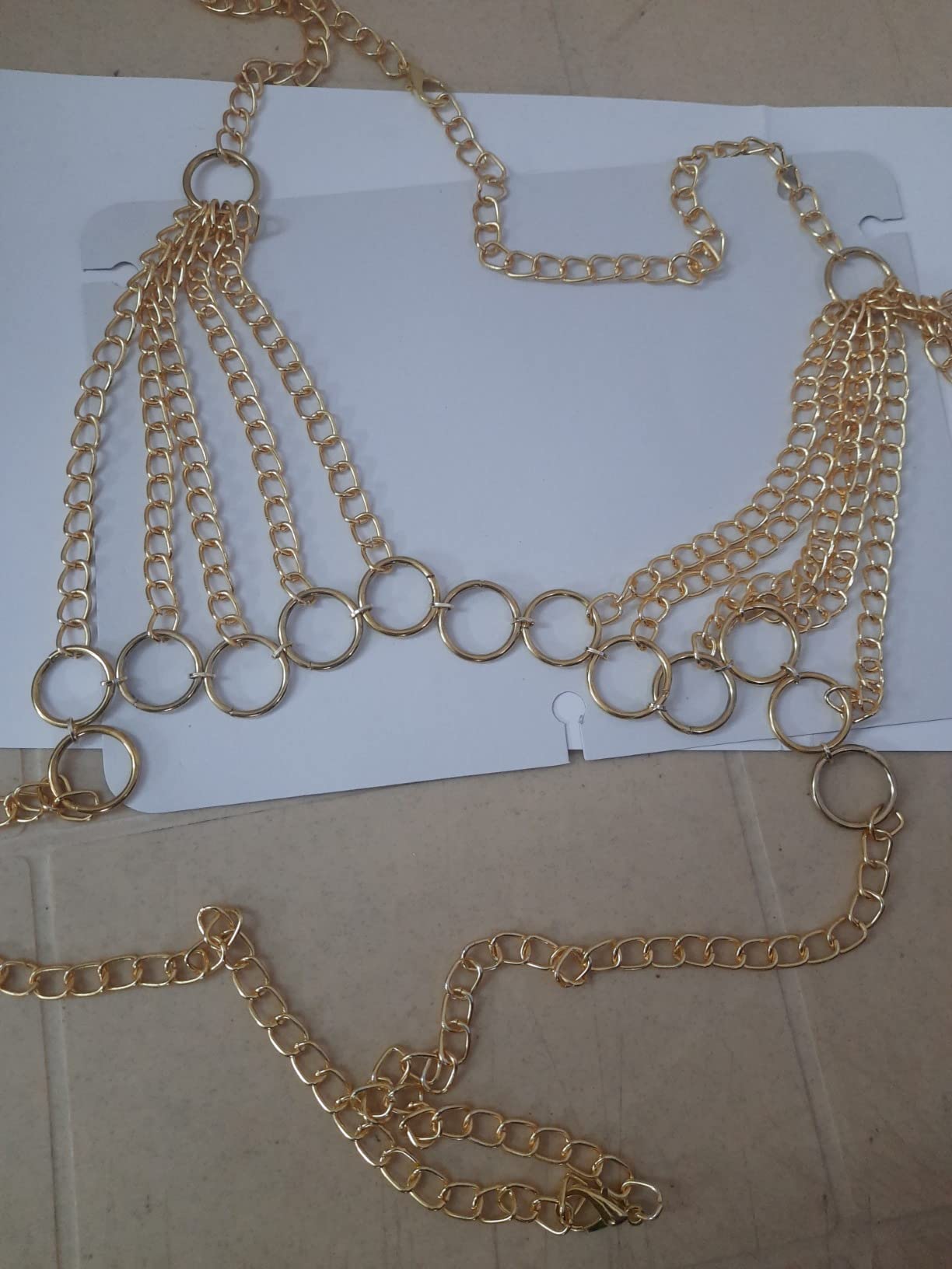 Buy Kamuklife Intimate Chained Honeymoon Lingerie Bra Set Golden at ...