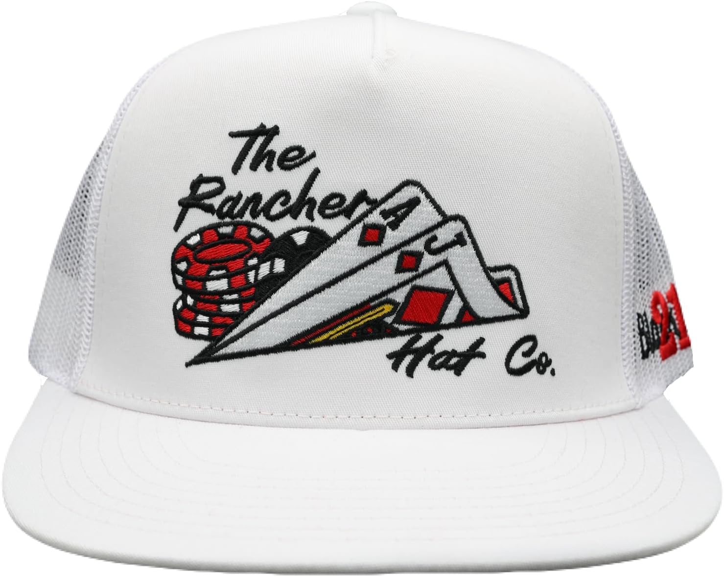 The Rancher Hat Co. 21 Blackjack- White Flatbill Trucker Snapback ...