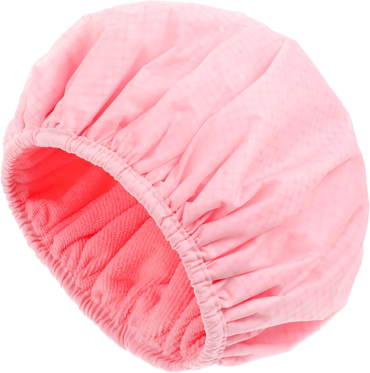 Terry Lined Shower Caps for Women Reusable, Triple Layer Large Shower ...