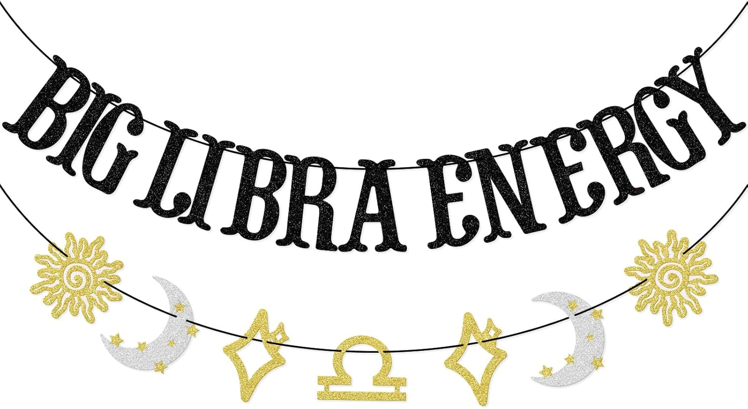 Amazon.com: Big Libra Energy Banner, Libra Birthday Decorations, Libra ...