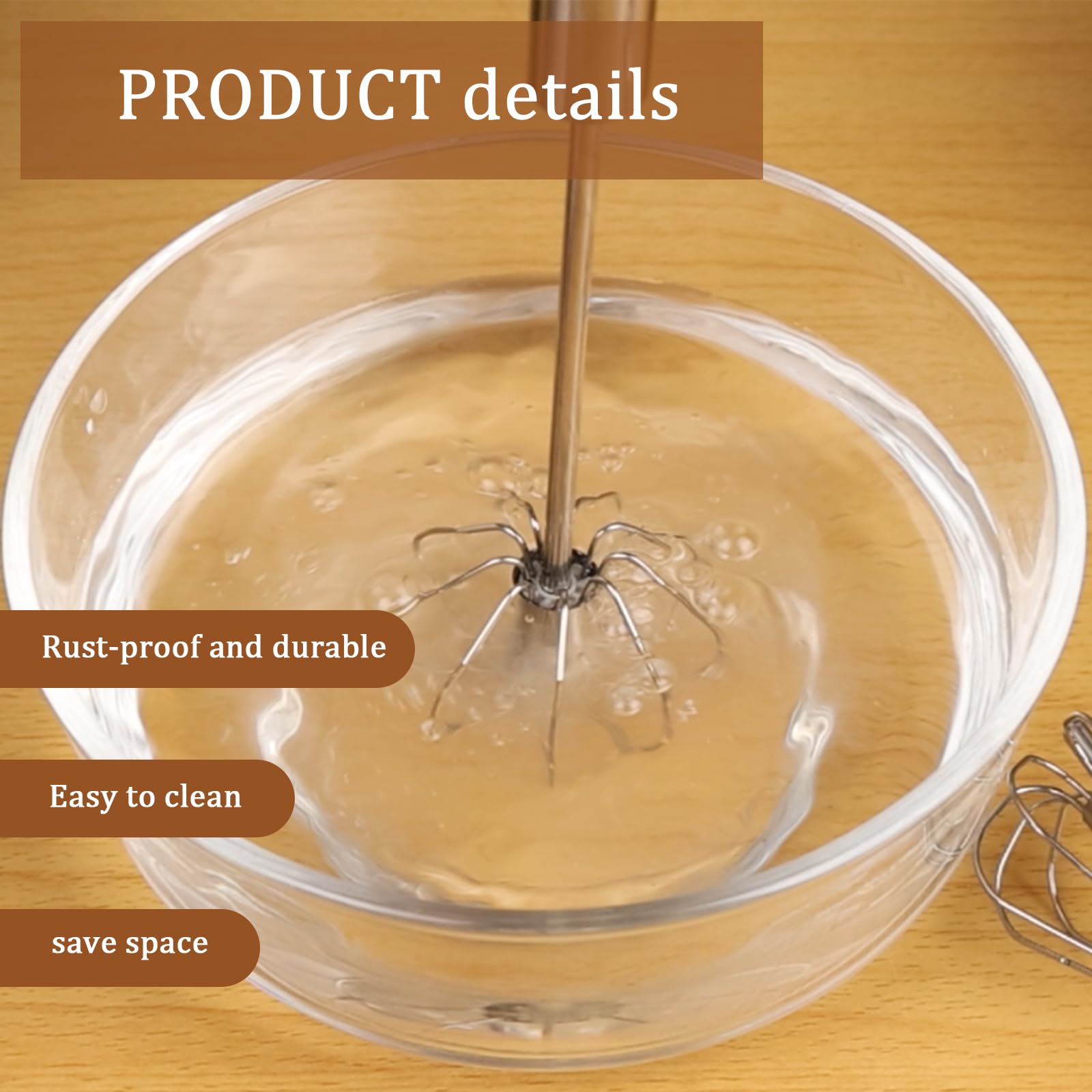Snapklik.com : HANSGO Stainless Steel Semi-Automatic Whisk, Hand Mixer ...