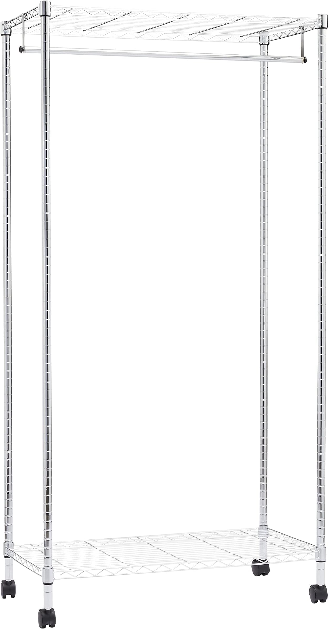 Clothes Rack, 3 Rods Portable Clothing Hanging Garment Rack, Clothing ...