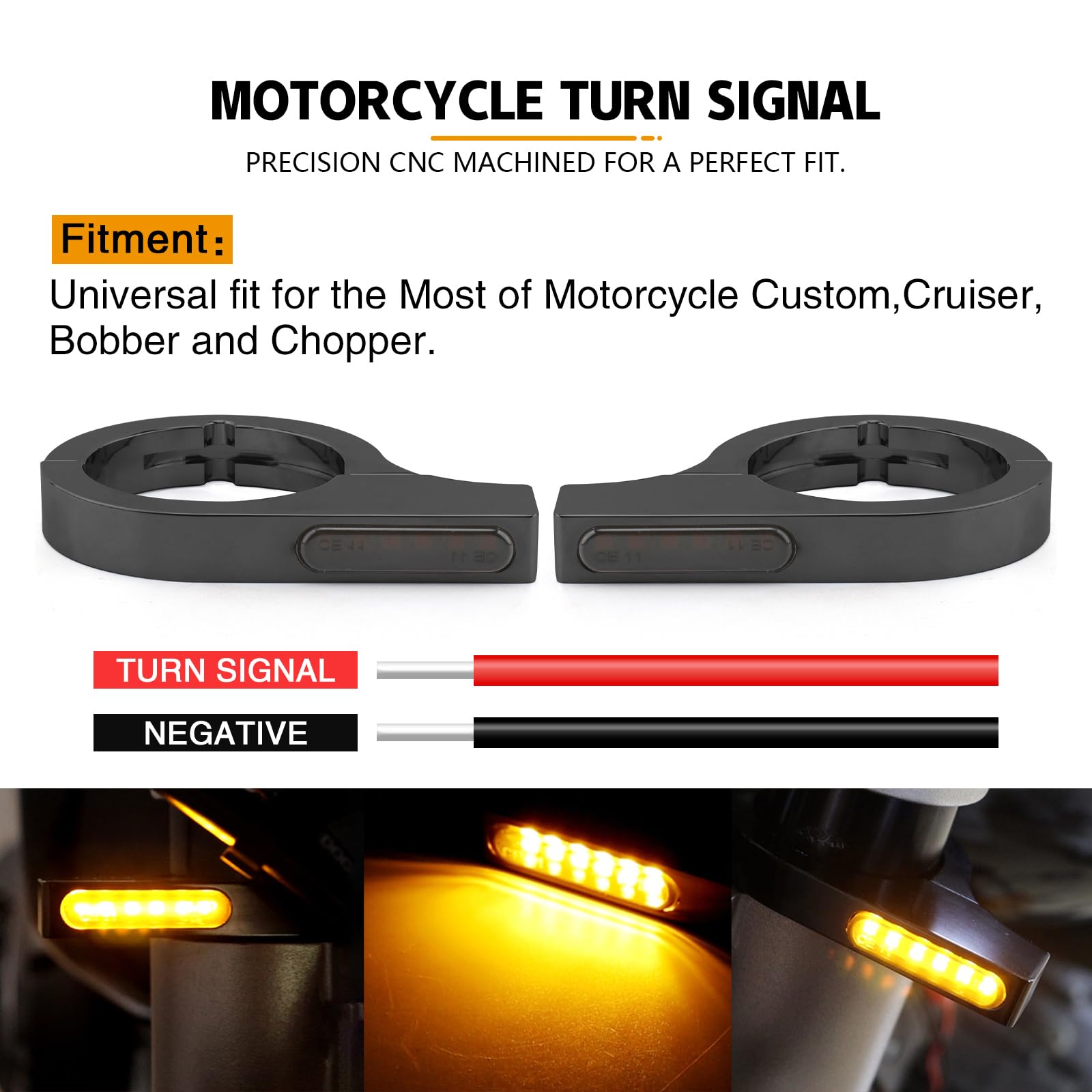 Snapklik.com : Moqiang Motorcycle LED Turn Signal Light Indicators 43 ...