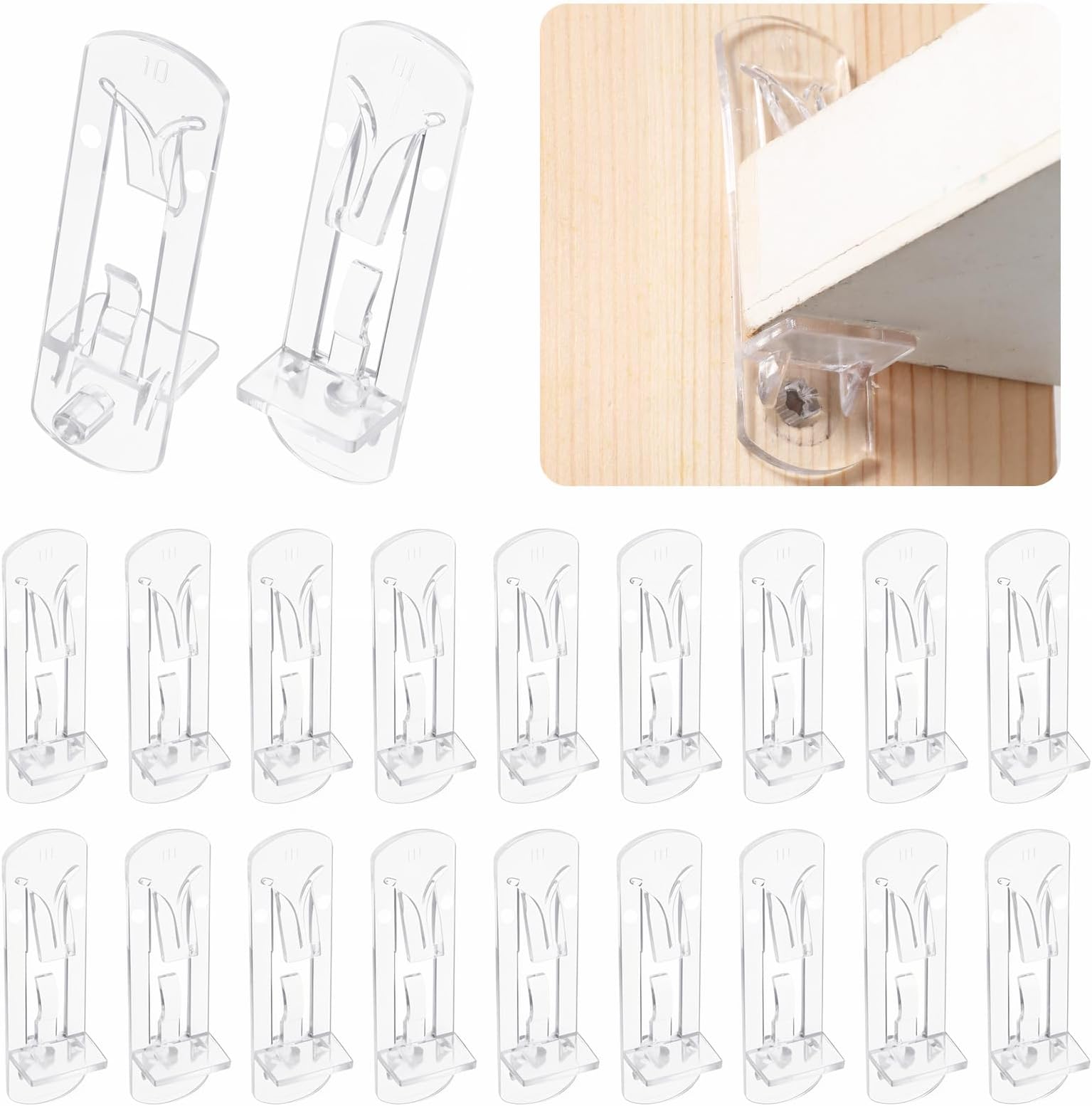 Amazon.com: Dimeho Locking Shelf Support Pegs 5mm Shelf Pins Clear ...