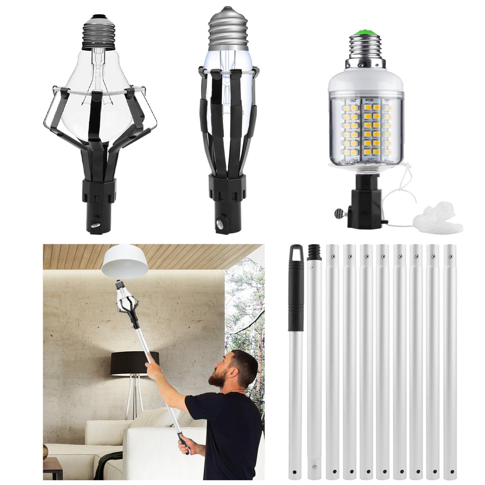 Motorized Light Bulb Changer Feit Electric 0.6 Watt E26 S11 Frosted