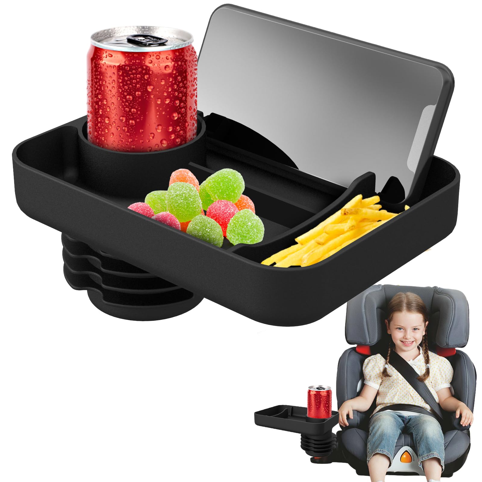 Amazon.com: Palksky Car Seat Cup Holder Snack Tray, Car Seat Food Snack ...