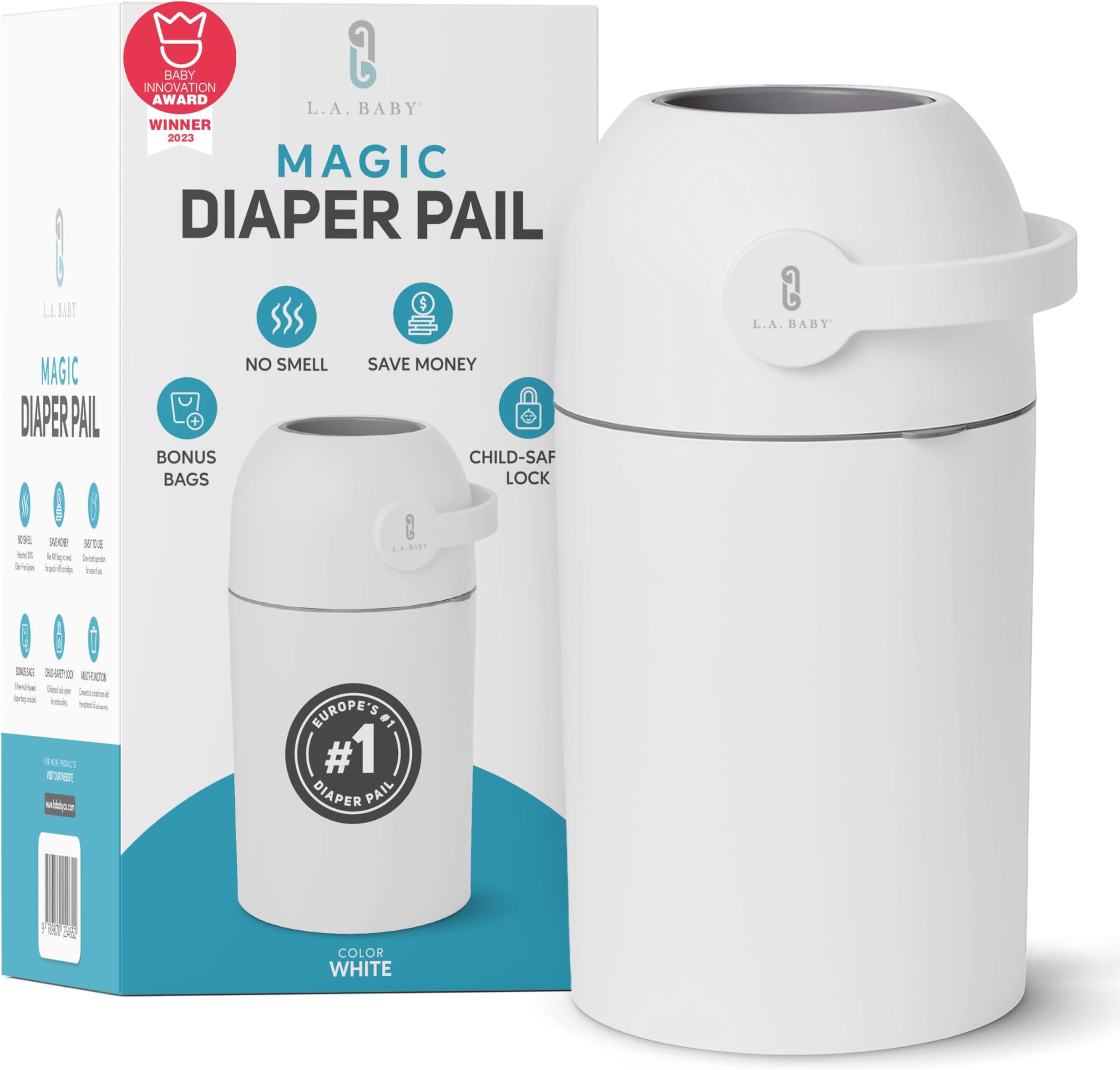 Amazon.com: Ubbi Adult Diaper Pail, Steel Odor Locking, No Special Bag ...