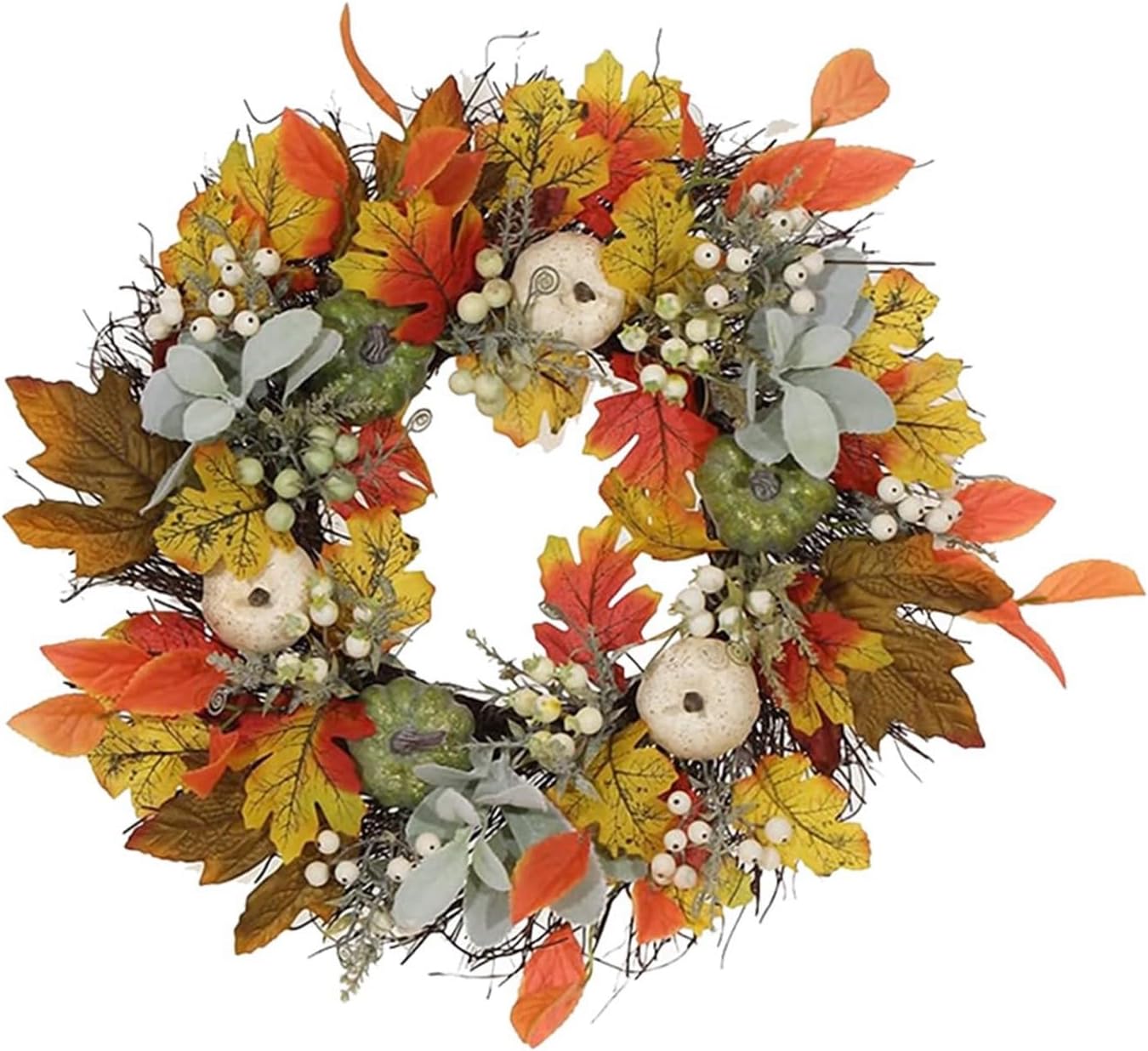 Amazon.com: Fall Wreaths for Front Door, 20 Inch Autumn Artificial ...
