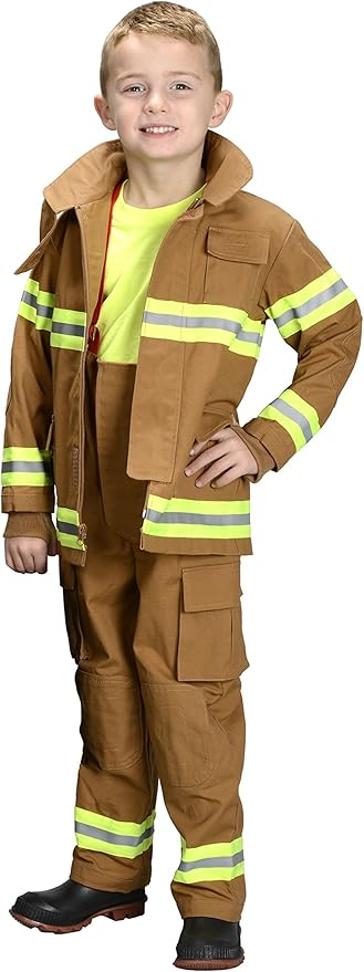 Amazon.com: Aeromax Jr. Fire Fighter Bunker Gear, Tan, Size 6/8 ...
