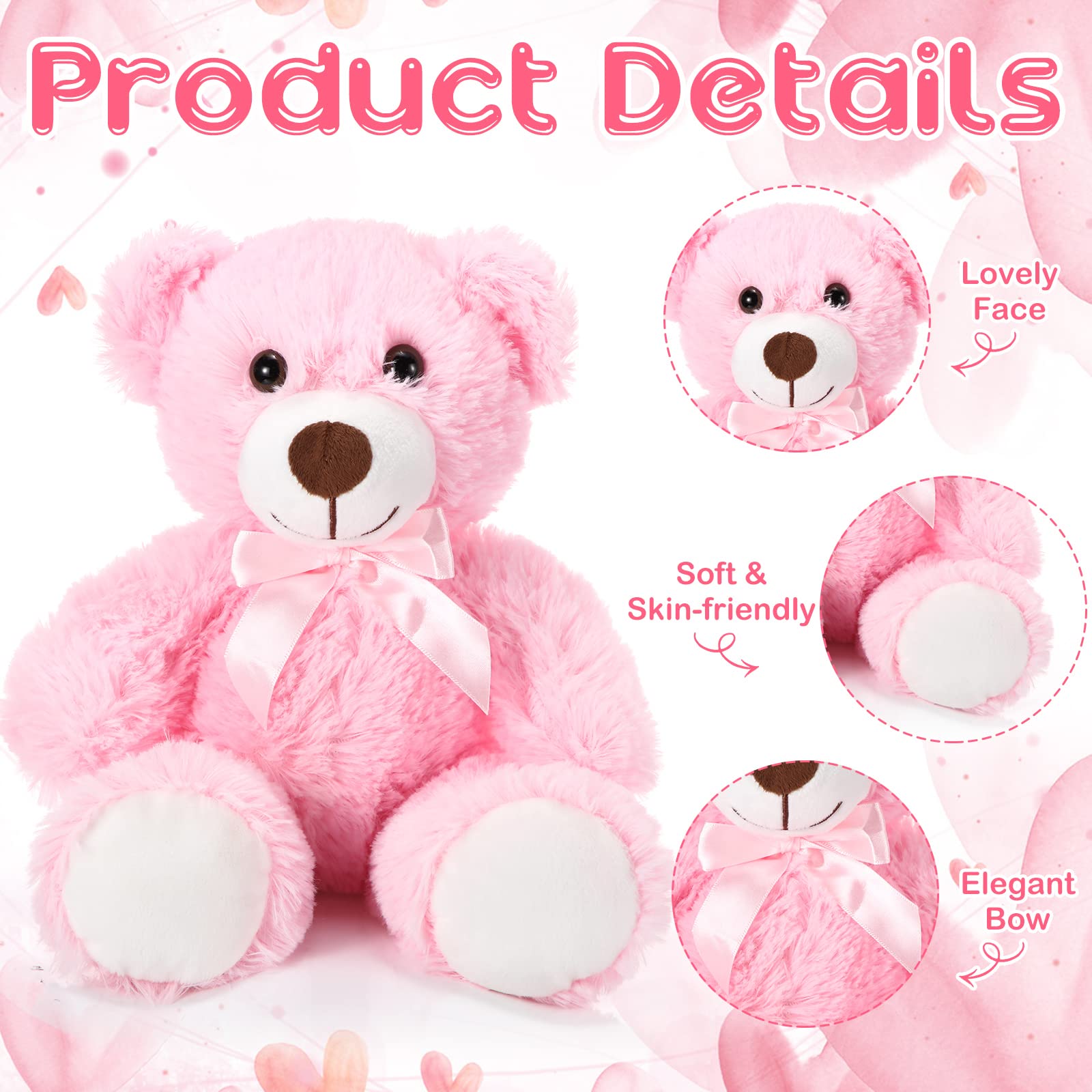 6 Pieces Bear Stuffed Animal Plush Toys Cute Soft Bear Plush Dolls ...