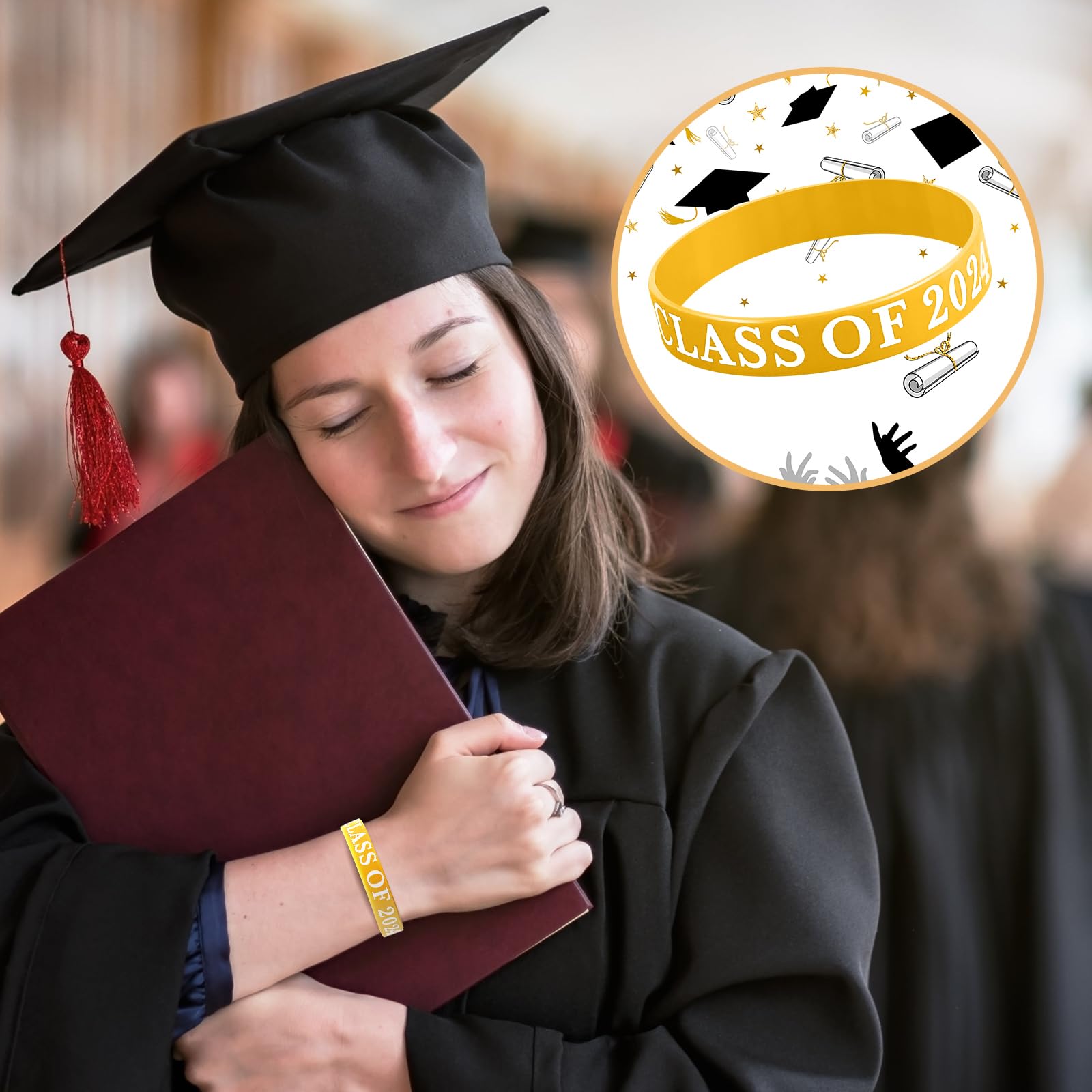 Graduation Band 24pcs Class Of 2025 Graduation Silicone Wristbands ...