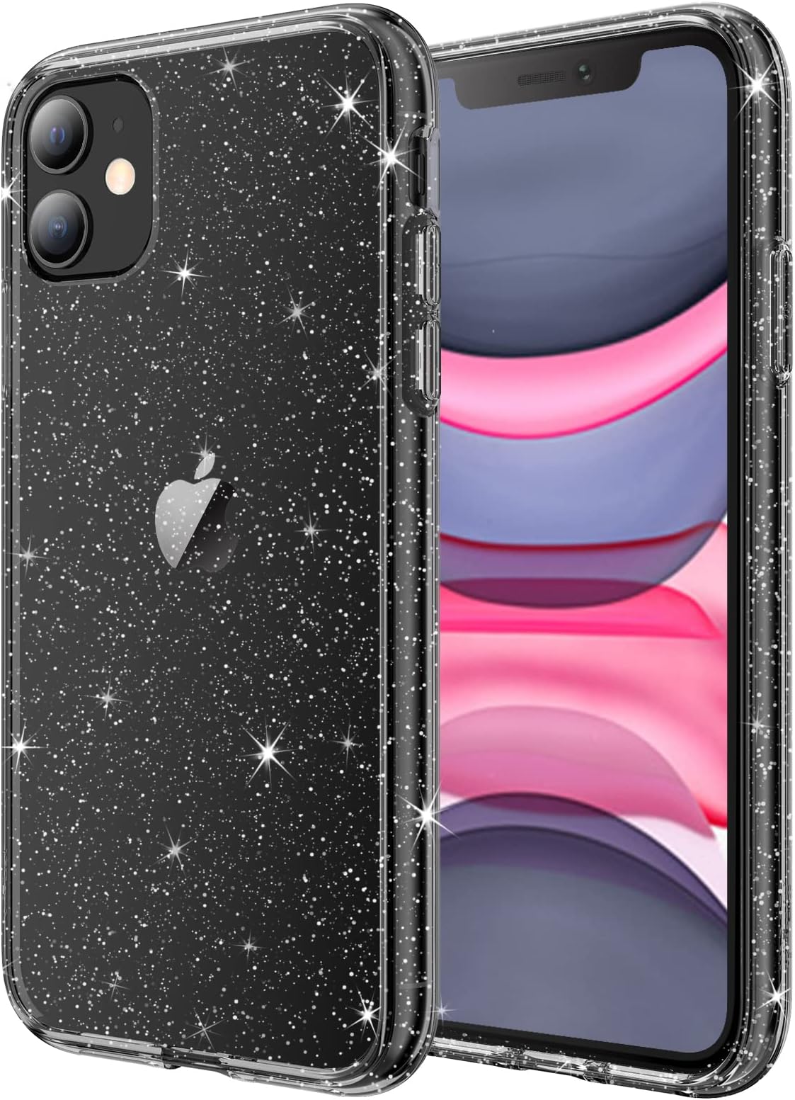 Amazon.com: JETech Glitter Case for iPhone 15 6.1-Inch, Bling Sparkle ...