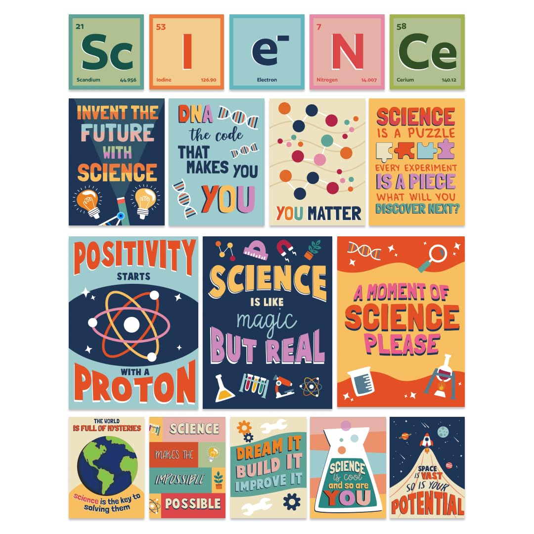 Amazon.com: Wallbuddy Inspiring Science Quote Poster Set of 17 ...