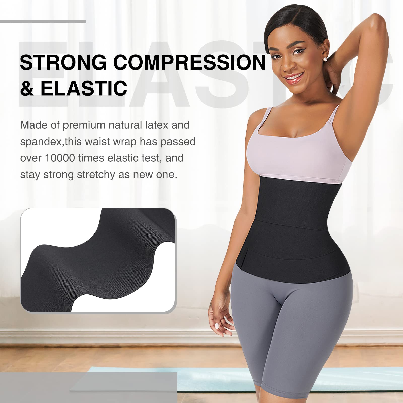 FeelinGirl Waist Trainer for Women Waist Wrap Tummy Control Waist ...