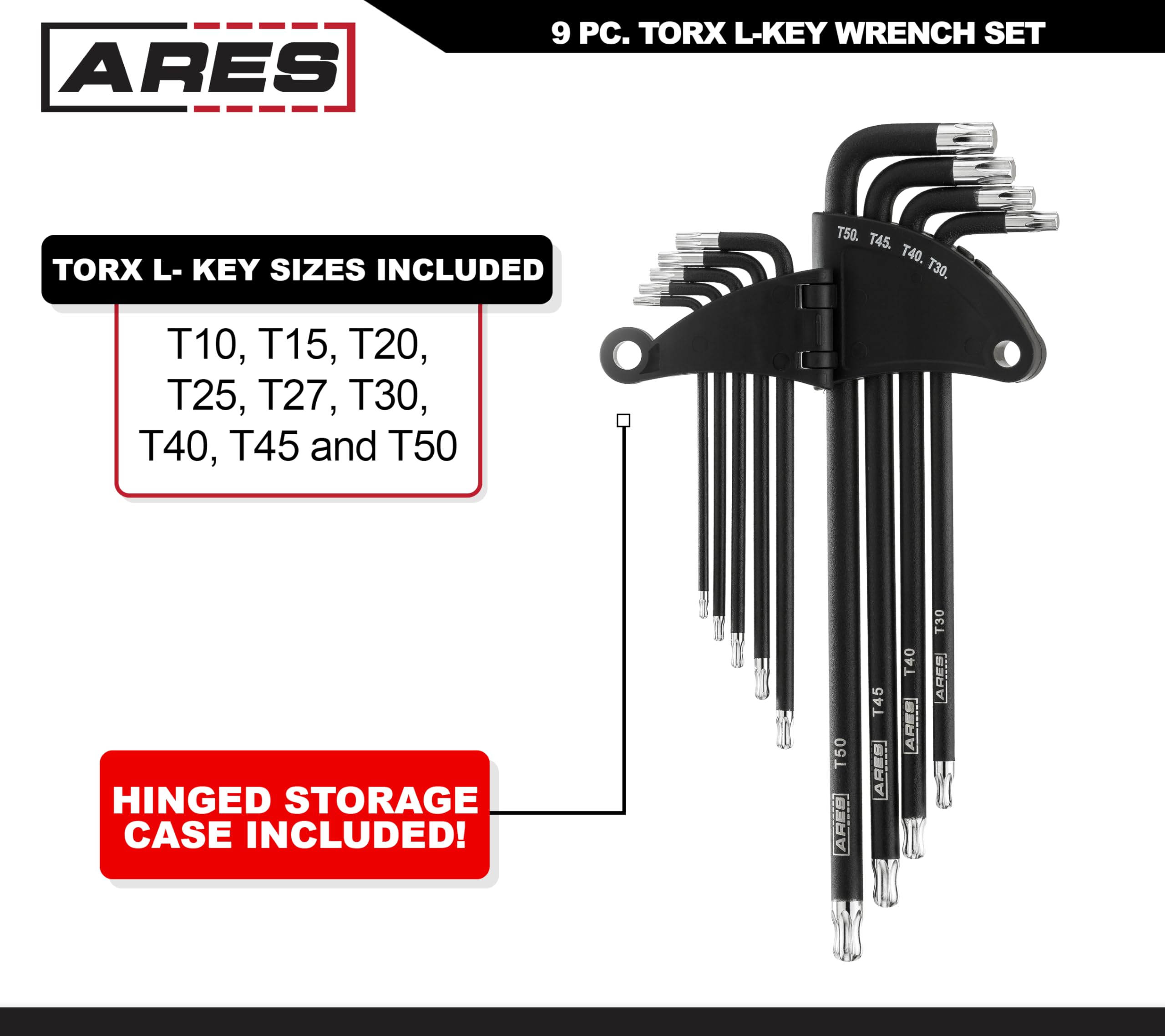 Snapklik.com : 70257 - Extra Long Ball End Torx L-Key Set - 9-Piece Set ...