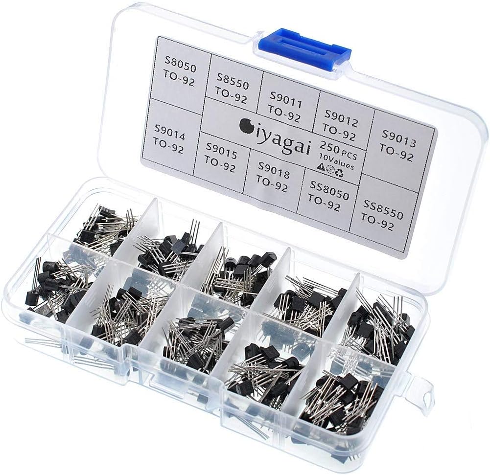 To-92 Transistor Socket 10 Values Triode Assortment Kit 250pcs : Amazon ...