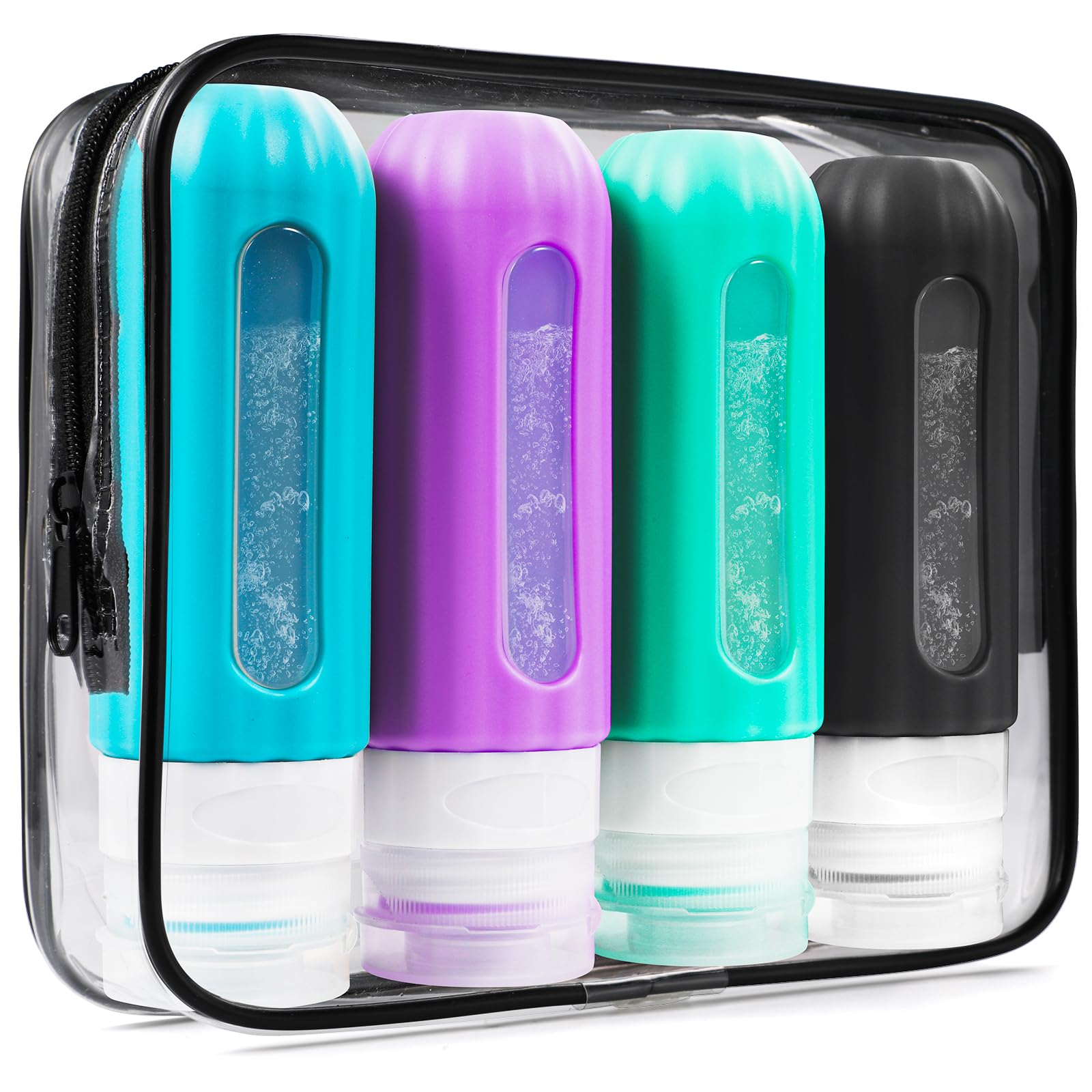 Amazon.com: LofyJoy Reusable Silicone Travel Bottles for Toiletries TSA ...