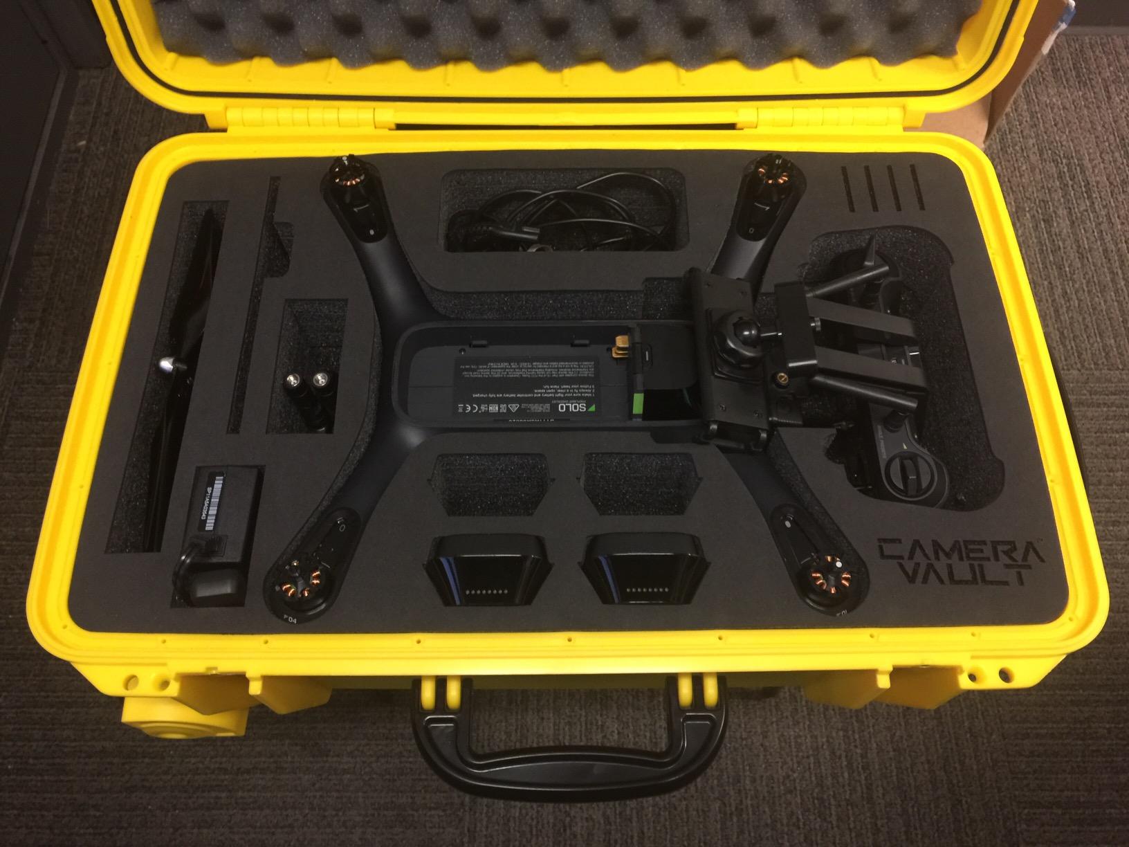 Amazon.com : Camera Vault 3D Robotics SOLO Yellow Wheeled Travel Case ...