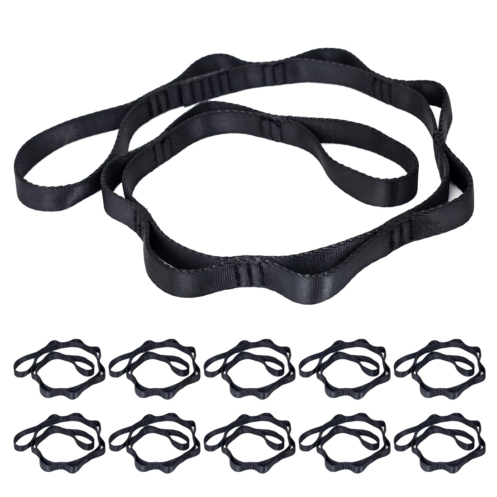 Amazon.com : 10PCS Nylon Daisy Chain Straps for Aerial Yoga Hammock ...