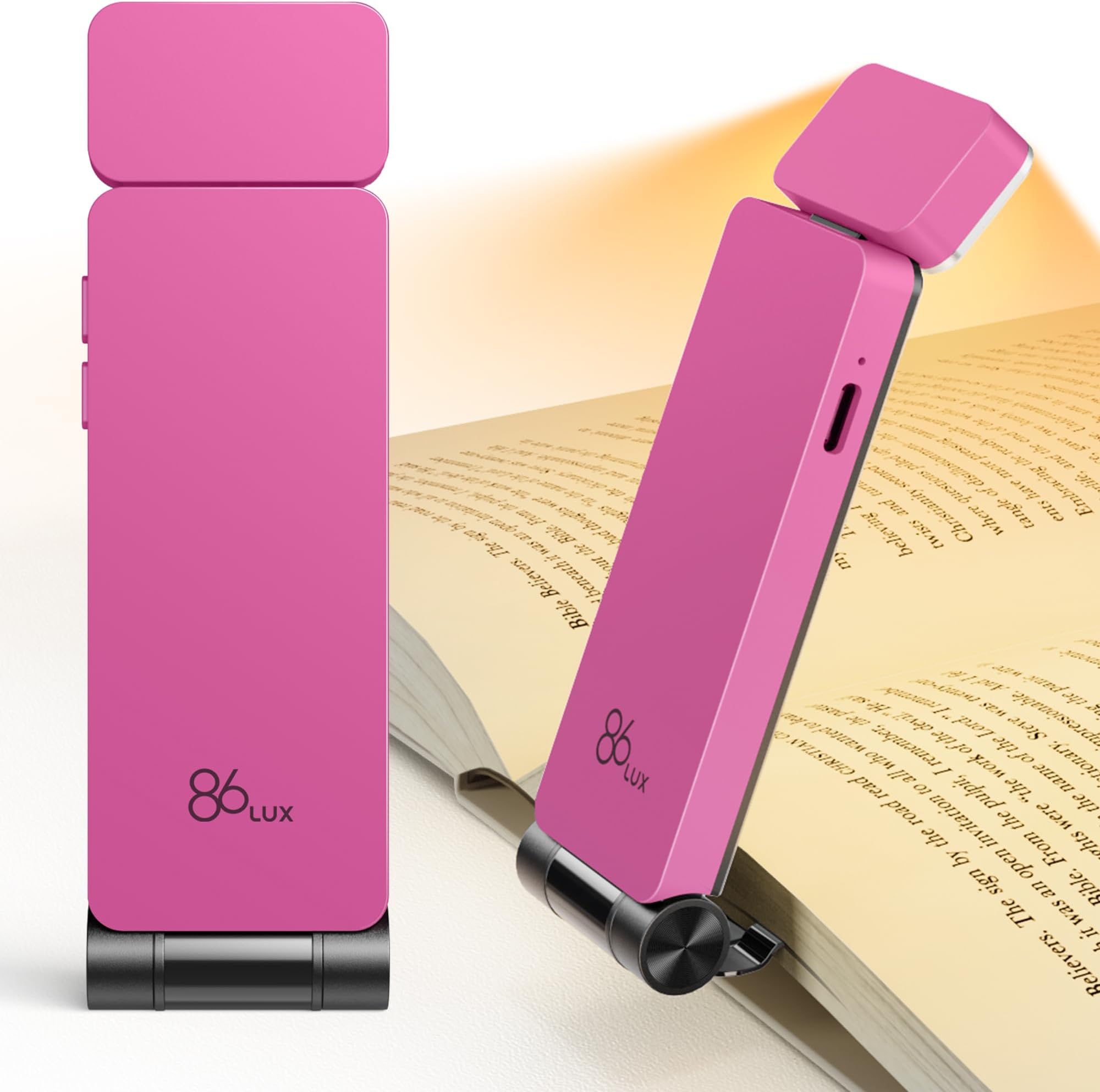 86lux Book Light, Rechargeable Reading Lights for Books in Bed ...