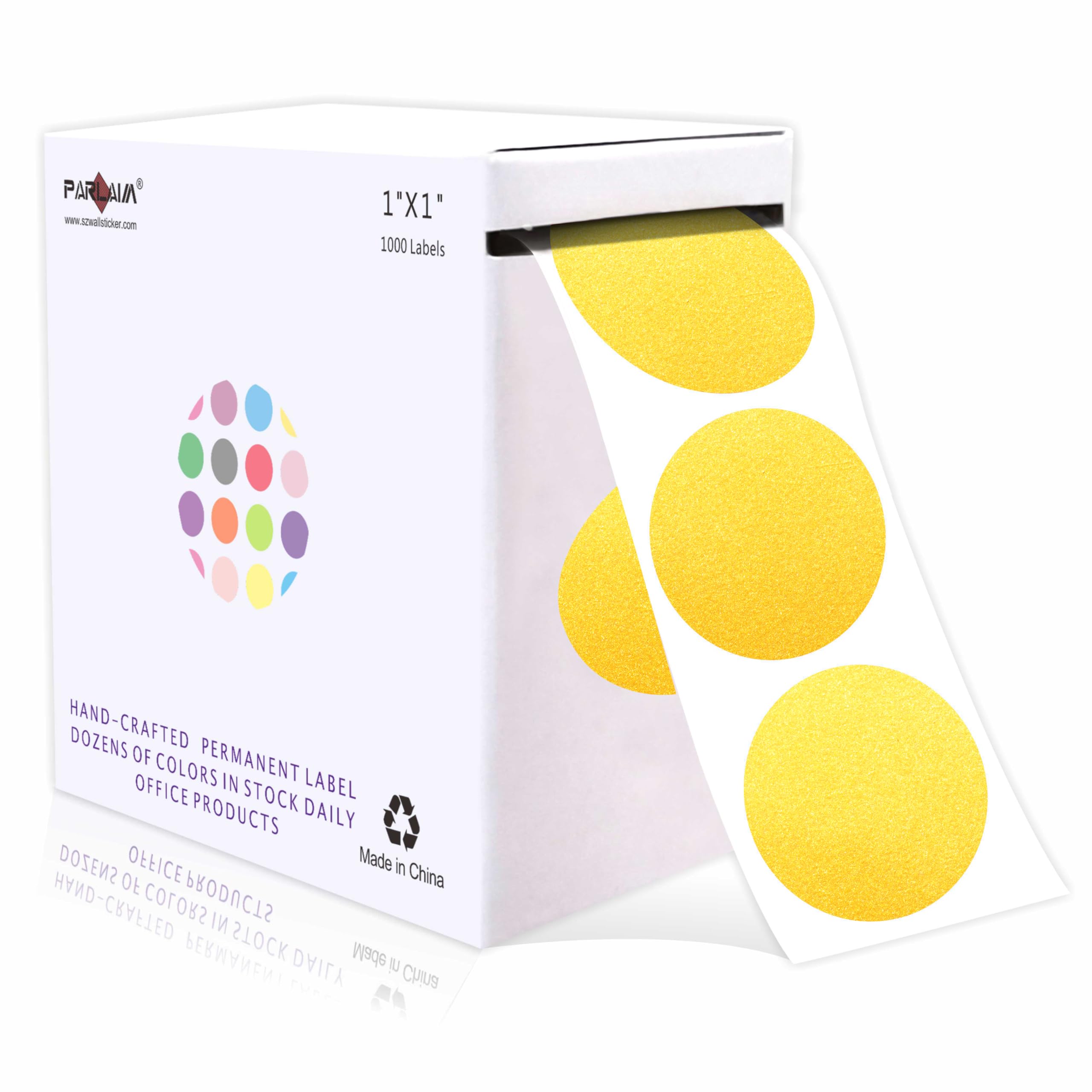 Snapklik.com : PARLAIM 1” Round Permanent Adhesive Color-Code Dot Stickers