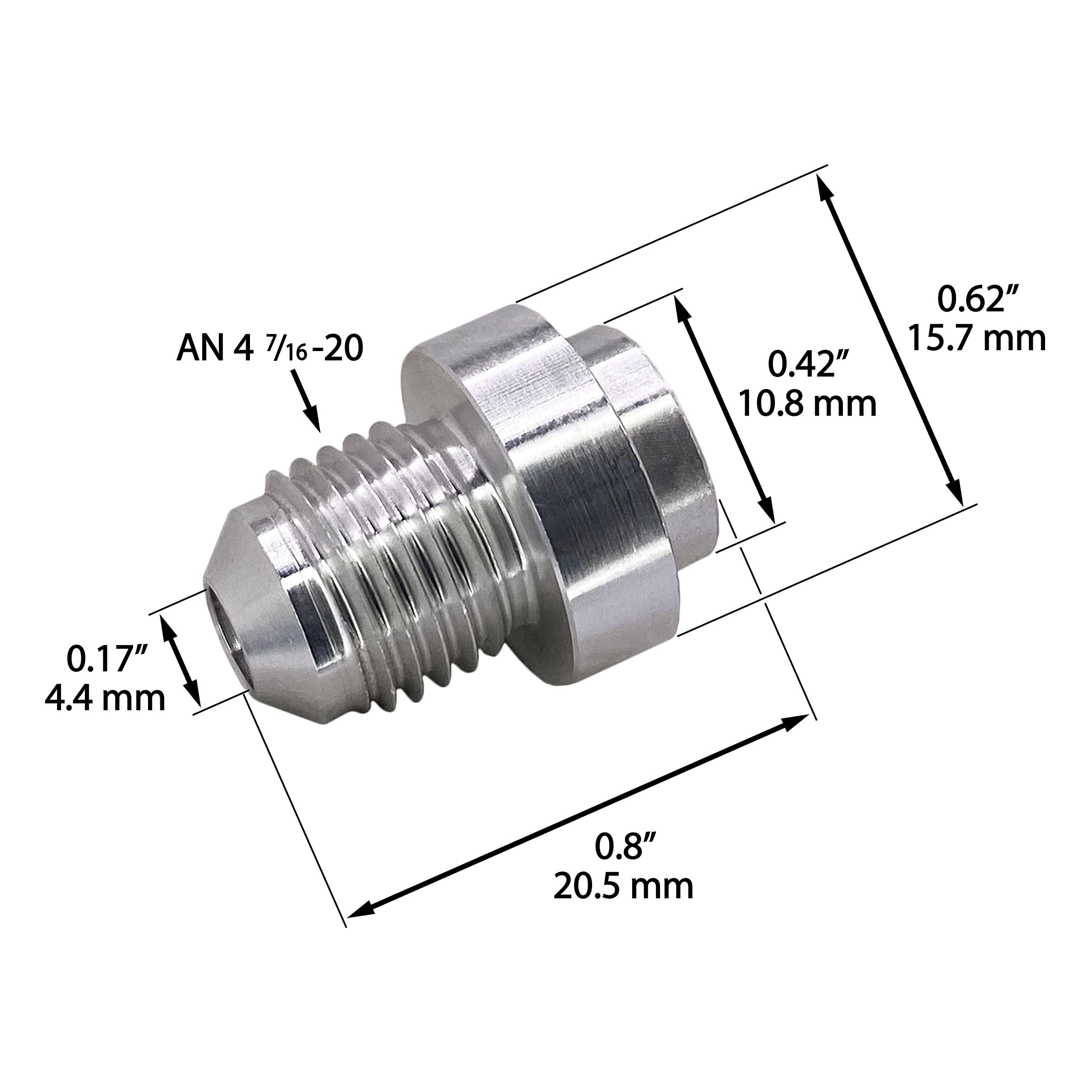 Snapklik.com : AN4 Weld On Bung Aluminum Male Flare Weldable Fuel Tank ...