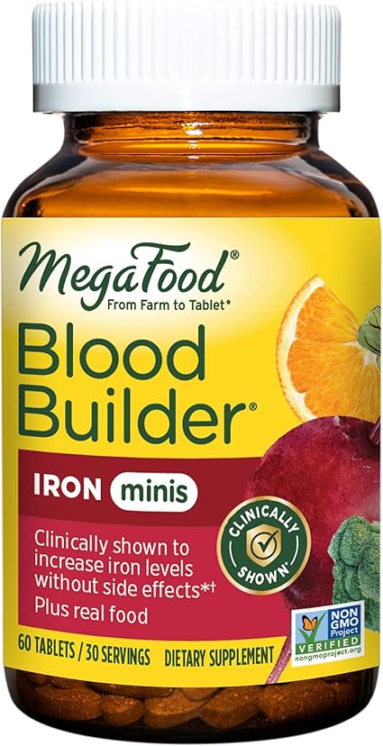 Amazon.com: MegaFood Blood Builder Minis, Iron Supplement Clinically ...