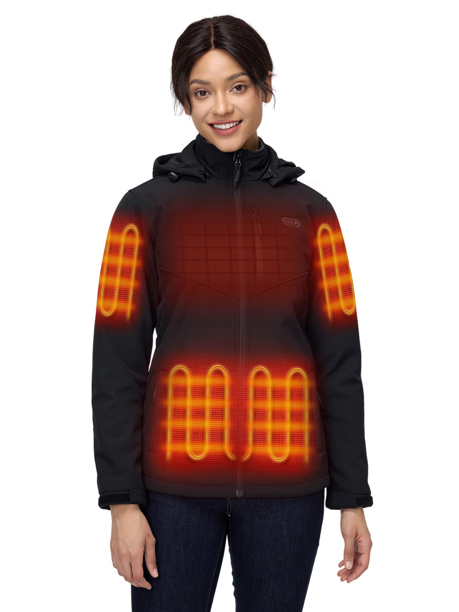 Snapklik.com : ORORO Womens Dual Control Heated Jacket
