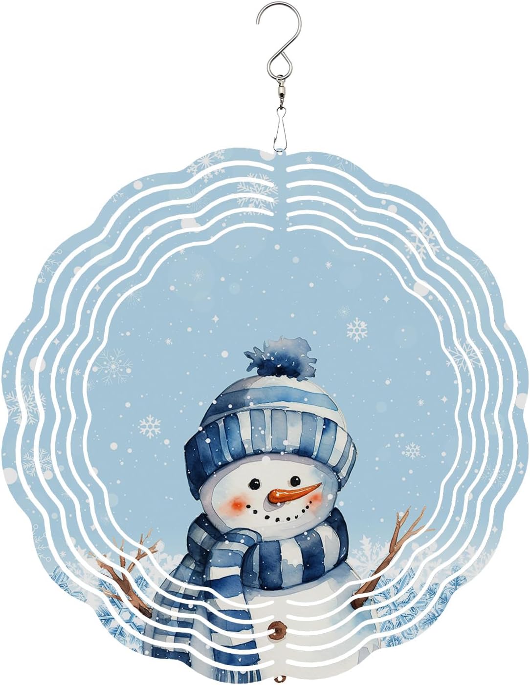 Amazon.com: Christmas Snowman Wind Spinner Outdoor Clearance,12" Round ...