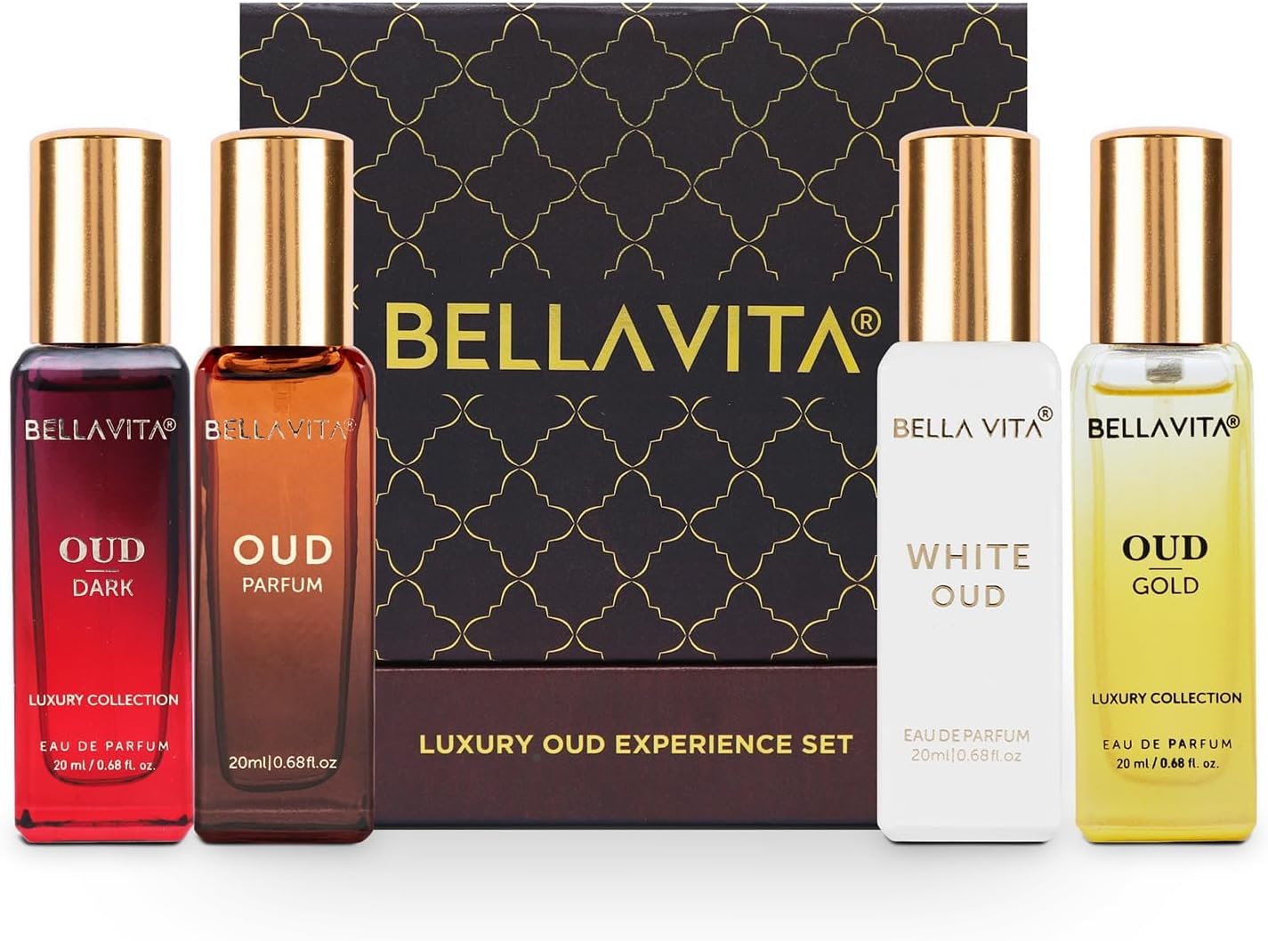 Buy Bella Vita Luxury OUD Experience Eau De Parfum Gift Set 4 x 20ml for Men & Women, Premium ...