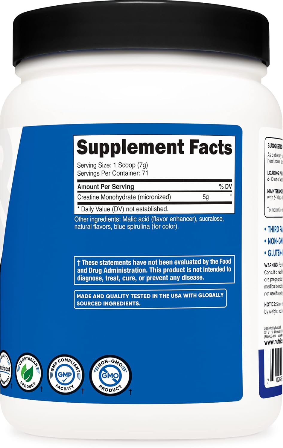 Nutricost Creatine Monohydrate Powder - Blue الكويت | Ubuy