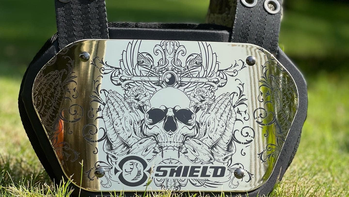 Buy O Shield Golden Angels & Demons Chrome Football Back Plate, Lower ...