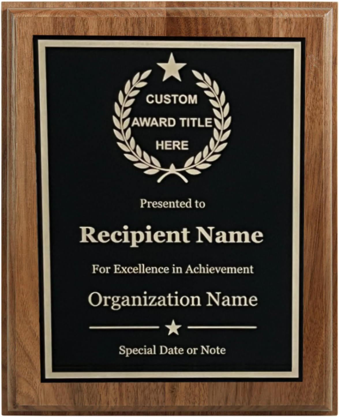 Amazon.com : Made in USA Value Plaque Personalized with Cherry Finish ...