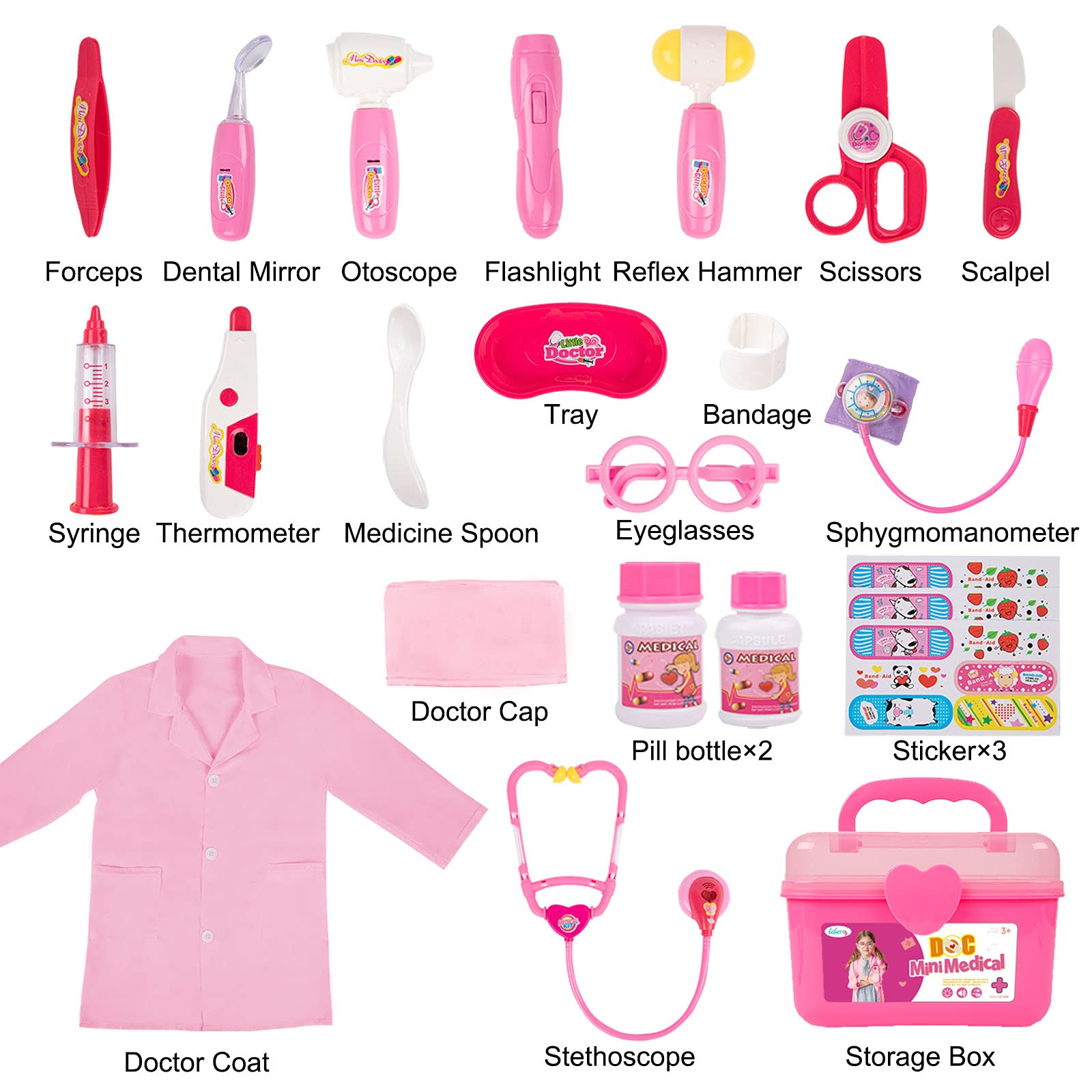 Snapklik.com : Liberry Toy Doctor Kit For Toddlers 3 4 5 Years Old, 30 ...
