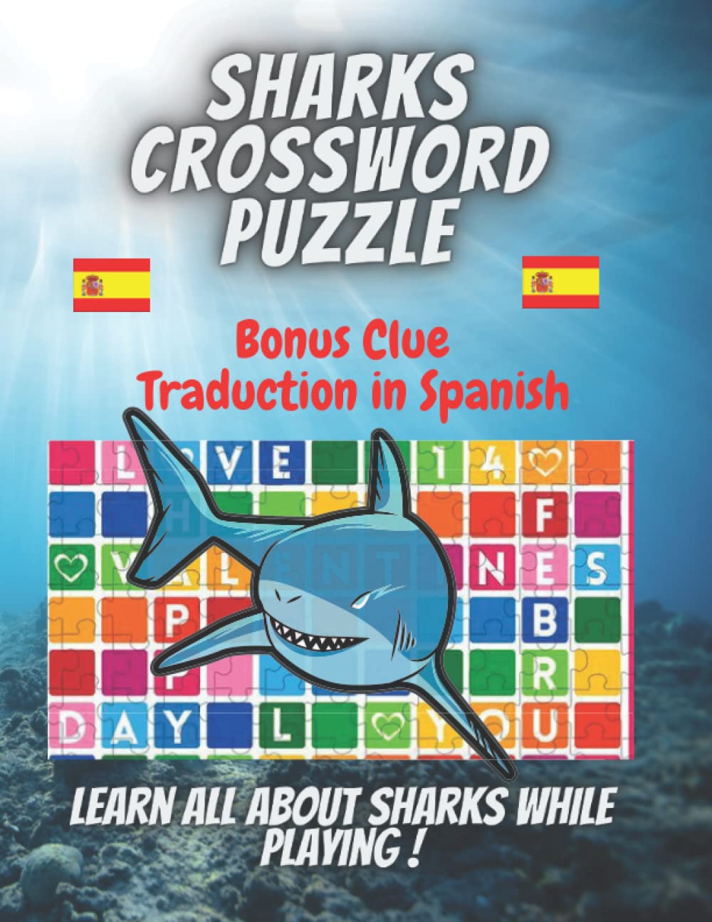 Buy Sharks Cros Puzzle: 600+ Words in Cros Puzzle For Smart Kids Large ...