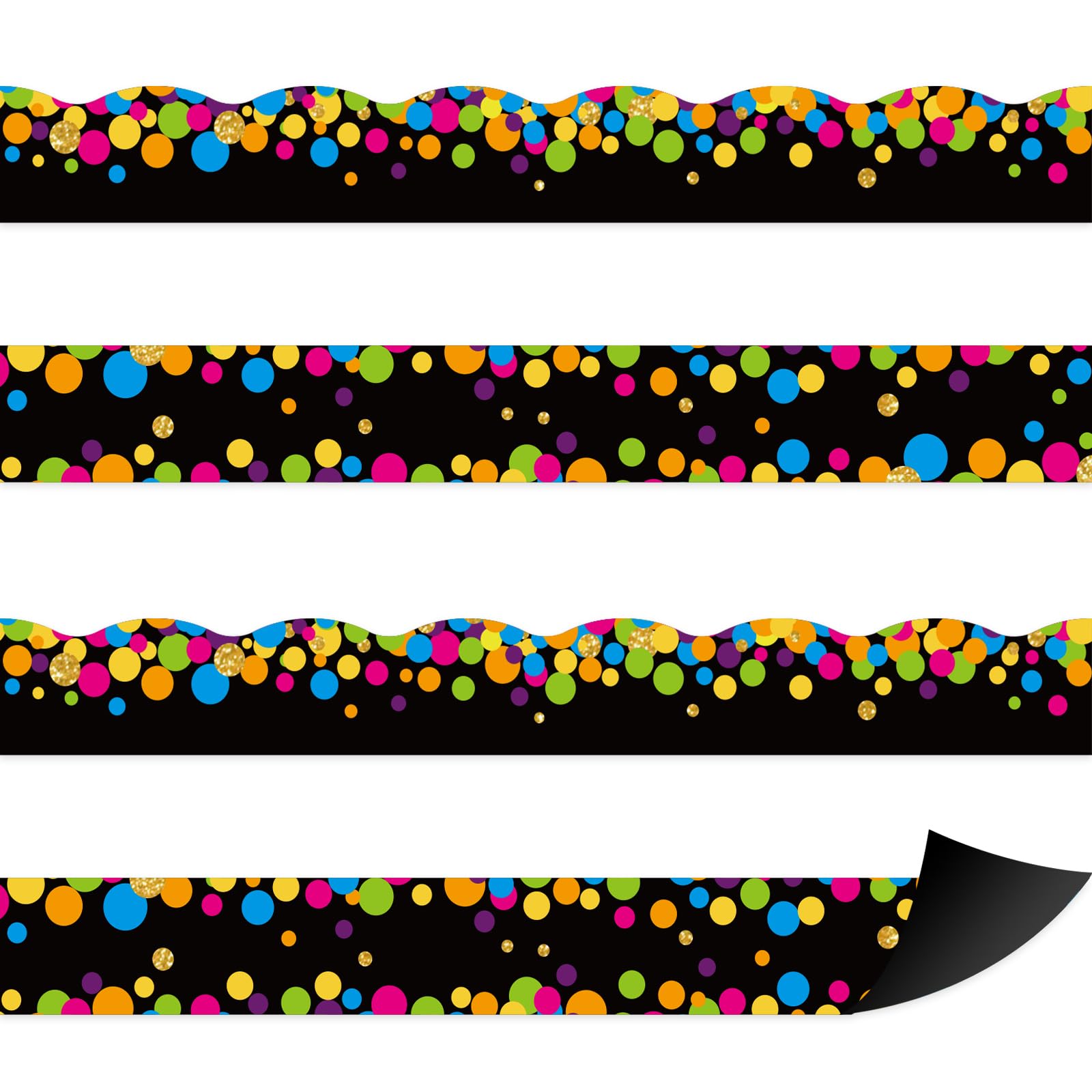 Confetti Border Black And White