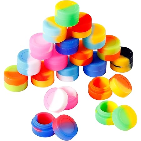 Silicone 5ML Non-Stick Wax Containers Multi Use Storage Jars Oil ...
