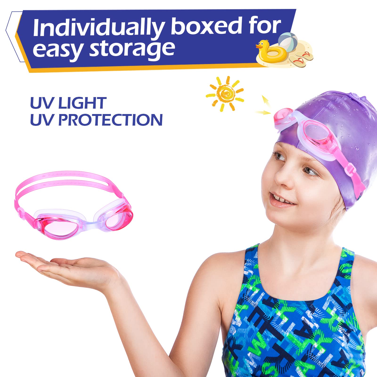 15 Packs Summer Swim Goggles Unisex Silicone Goggles for Swimming Women ...