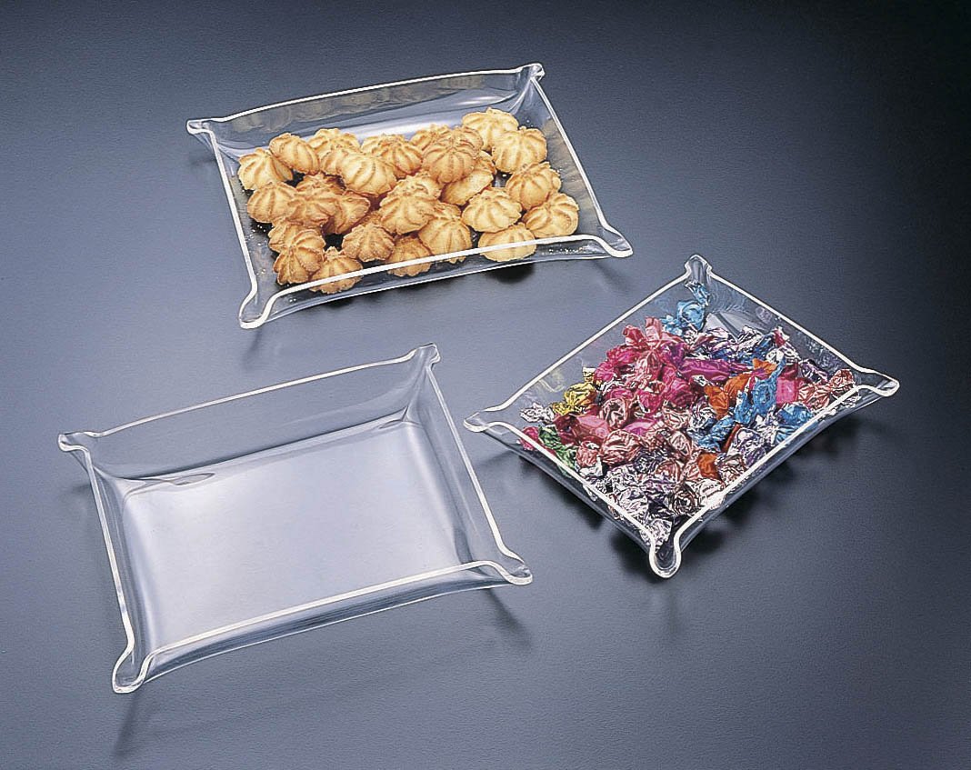 Amazon.com: Acrylic Lucite Large Tray with Pinched Corners 10 x 8 ...