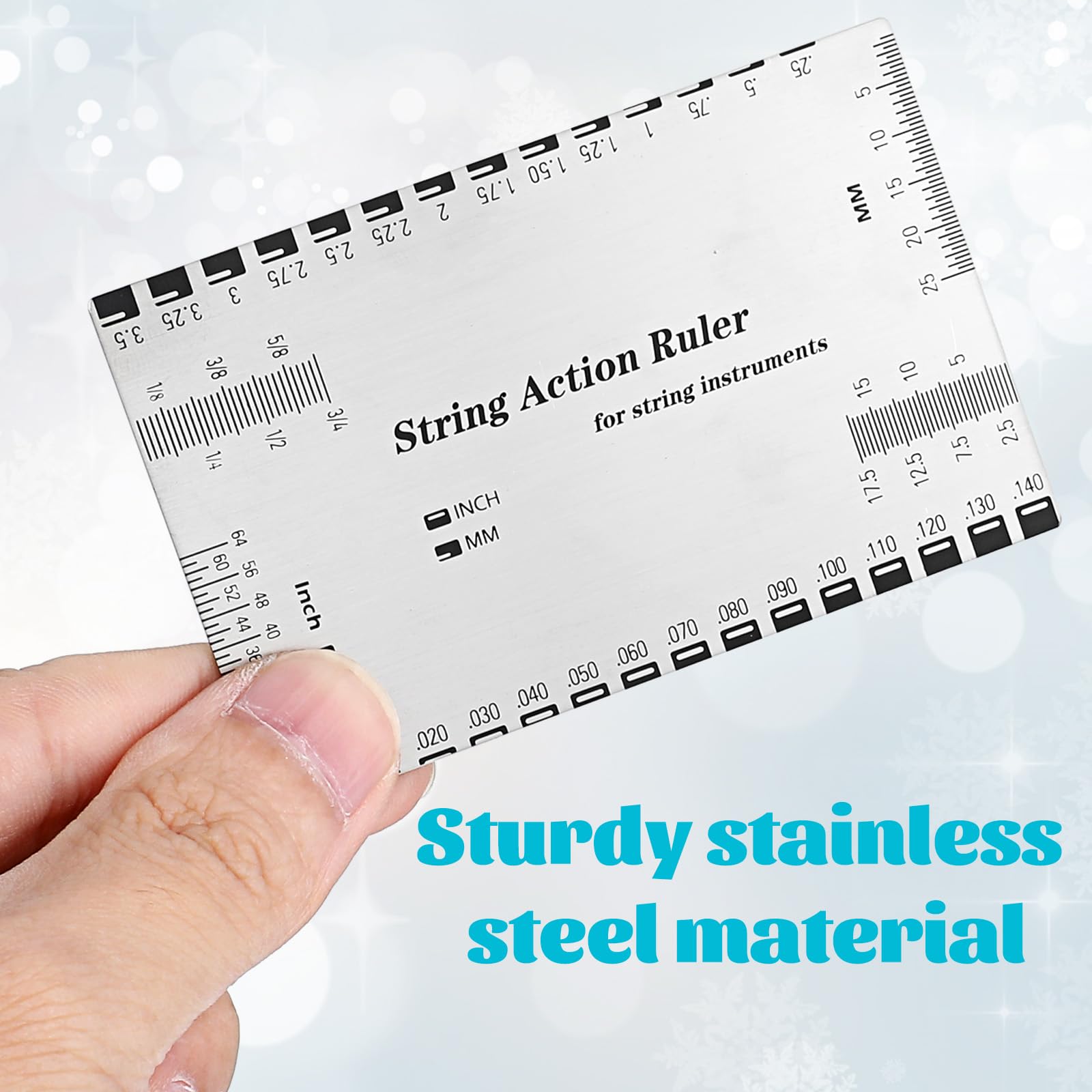 Snapklik.com : String Action Ruler Guitar Setup Ruler Guitar String ...