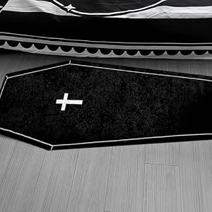 Amazon.com: TUTAVIAW Coffin Bathroom Rug Halloween Decor, Dark Gothic ...